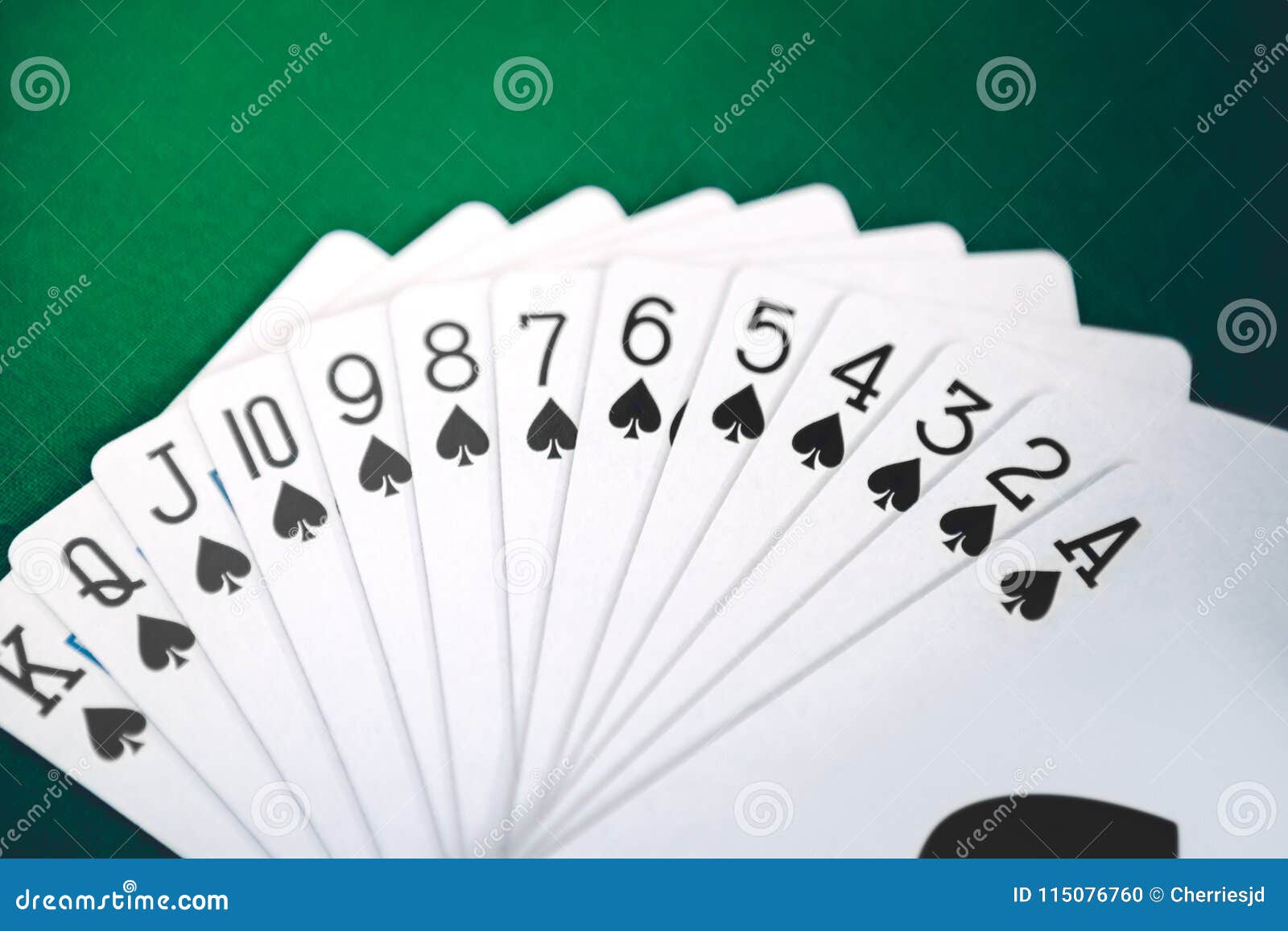 Poker cards close up stock photo. Image of deal, entertainment - 115076760