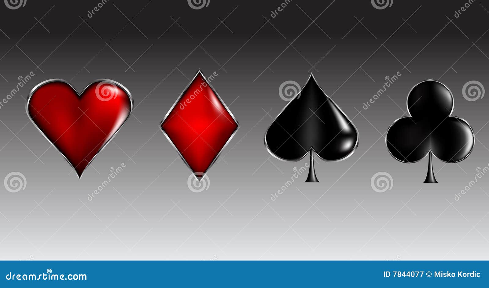 Poker cards signs stock vector. Illustration of five, gambling - 7844077