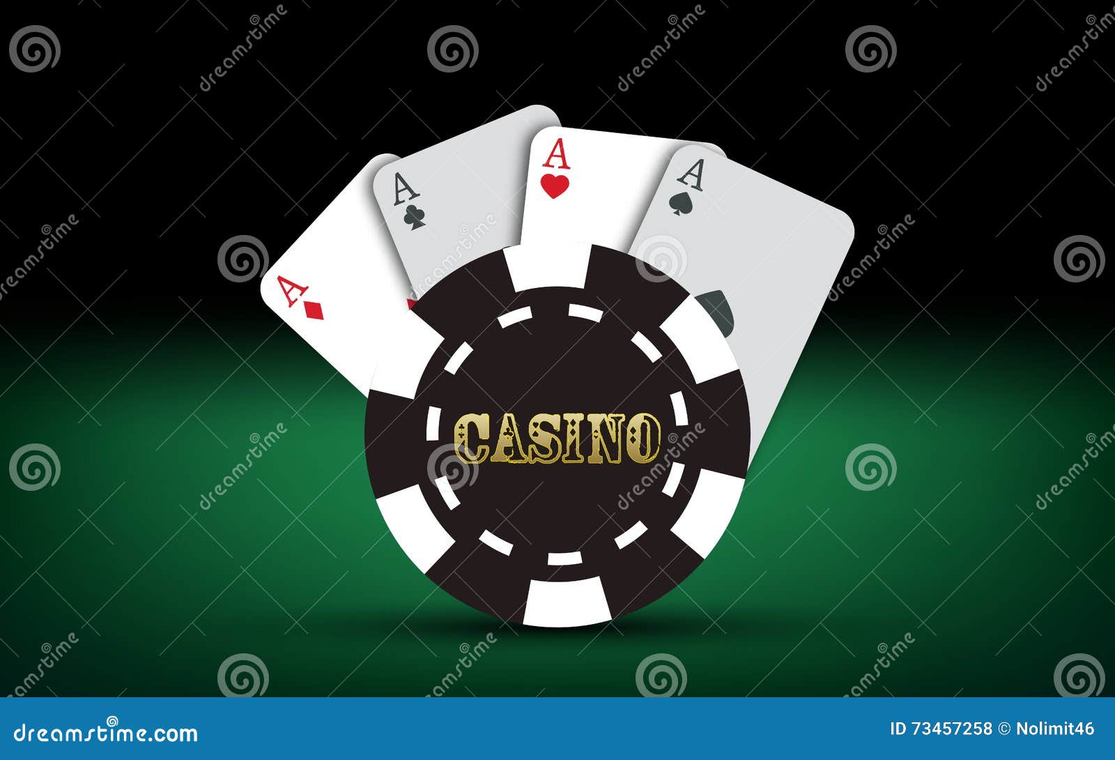 Poker Cards. Vector Casino Elements Stock Illustration - Illustration ...