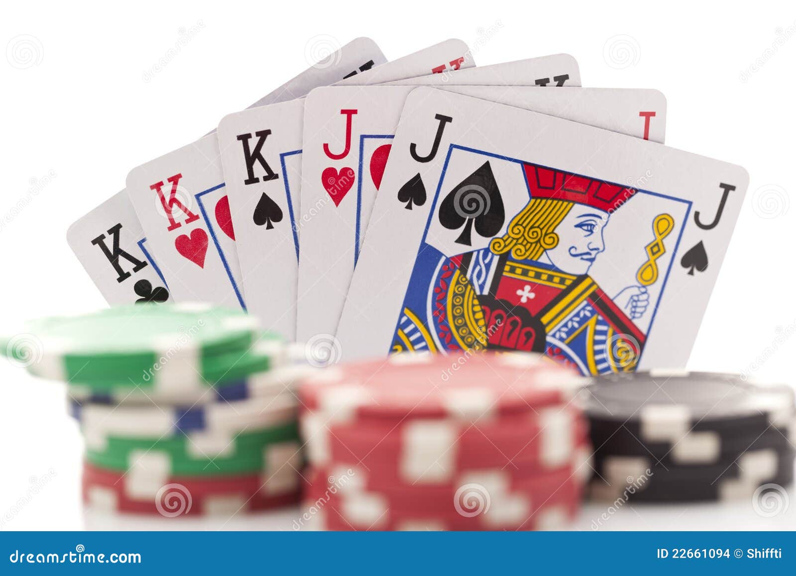 Poker Cards on White Background Stock Photo - Image of cards, poker ...