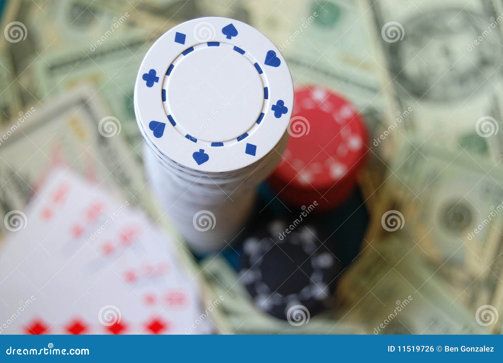 Poker chip stack stock photo. Image of betting, cards - 11519726