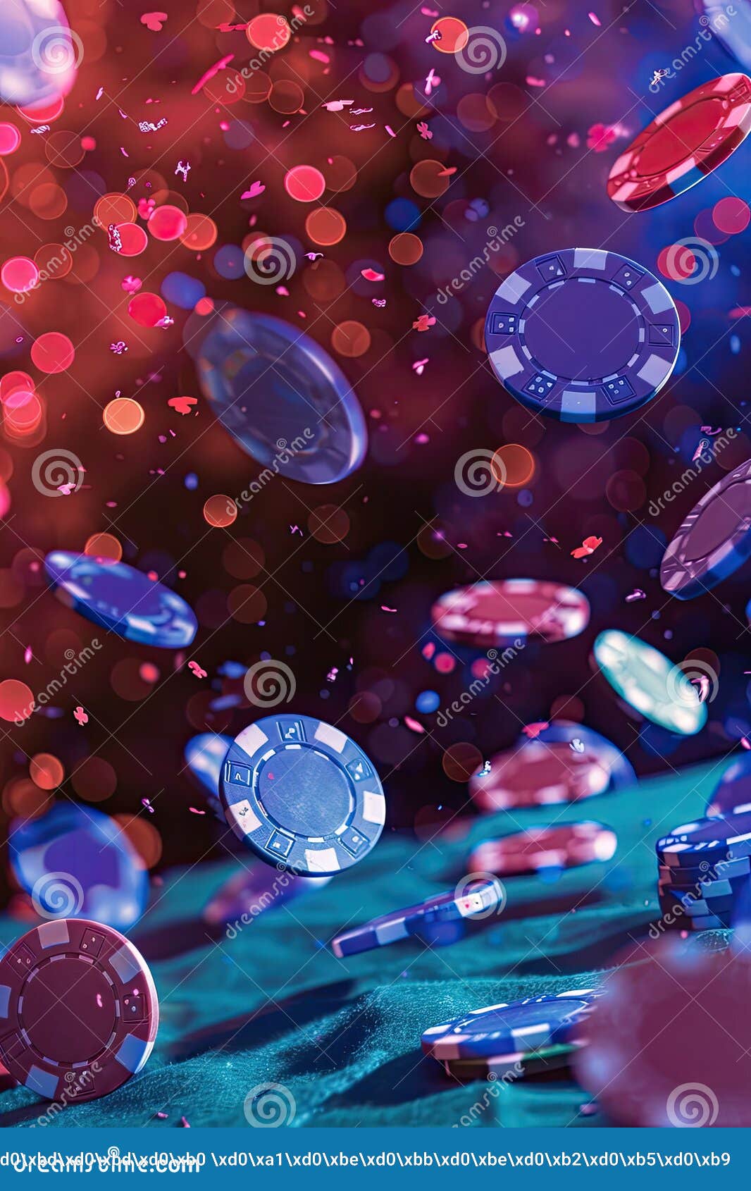 Poker Chips Fall on the Poker Table Stock Photo - Image of jackpot ...