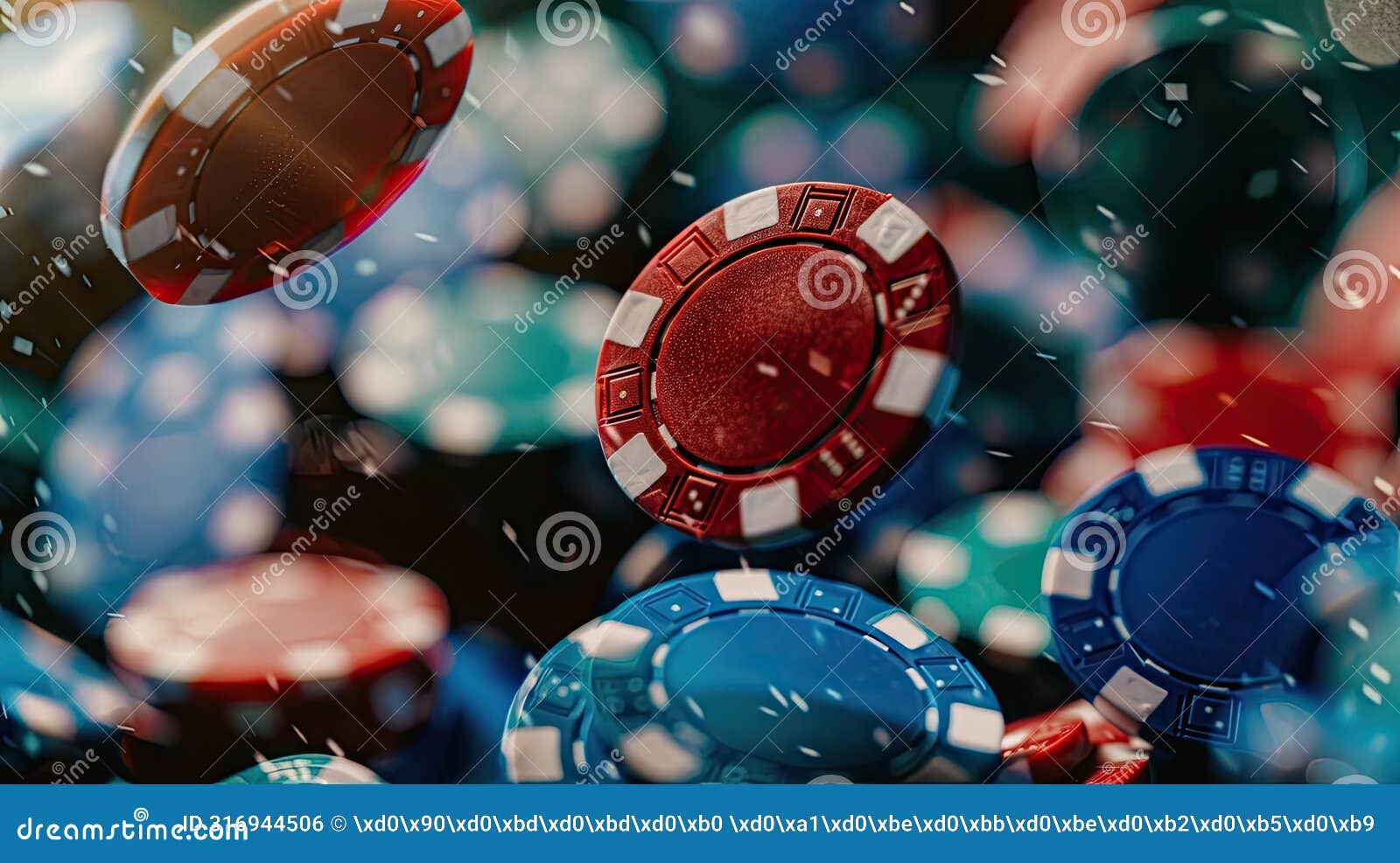 Poker Chips Fall on the Poker Table Stock Photo - Image of gambling ...