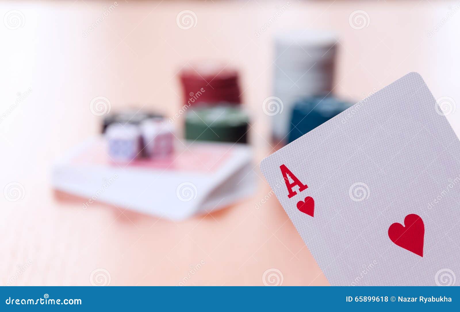 Poker Chips and Generic Playing Cards Stock Photo - Image of hand ...