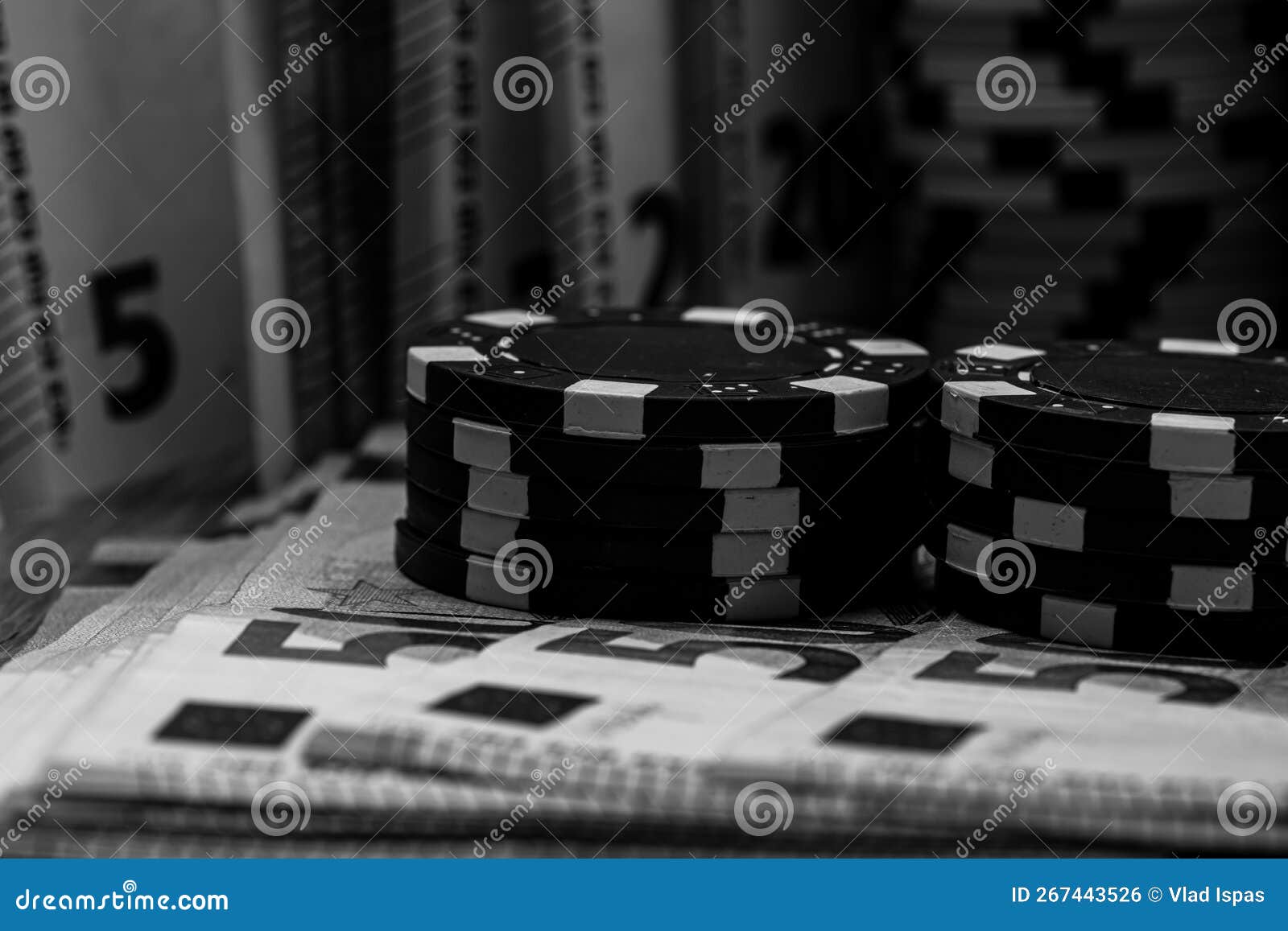 Poker Chips, Money and Gamble Stock Photo - Image of casino, wager ...