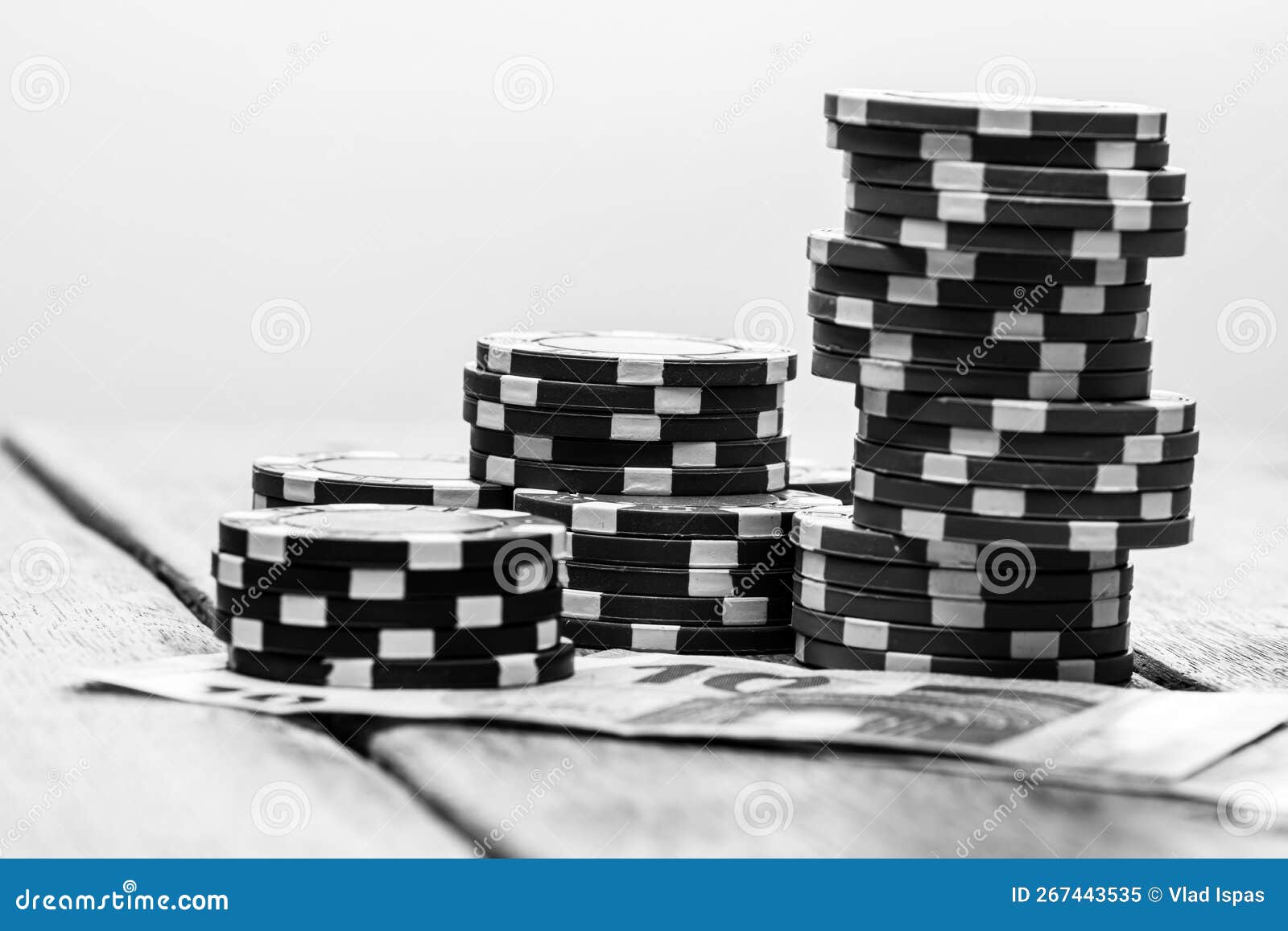 Poker Chips, Money and Gamble Stock Image - Image of gambler, fortune ...