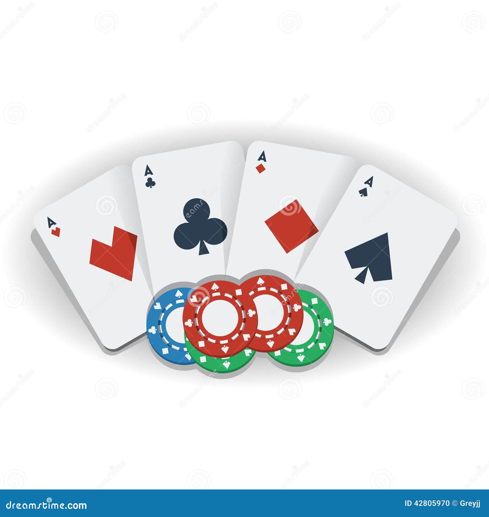 Poker Chips and Playing Cards Stock Vector - Illustration of group ...