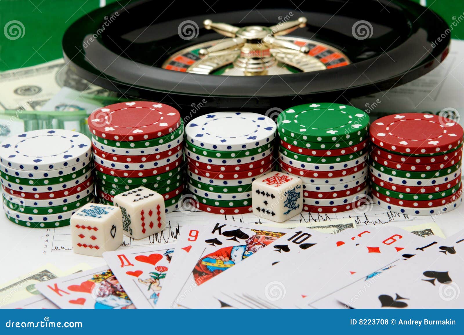 Poker Chips & Roulette. Picture Image: 8223708