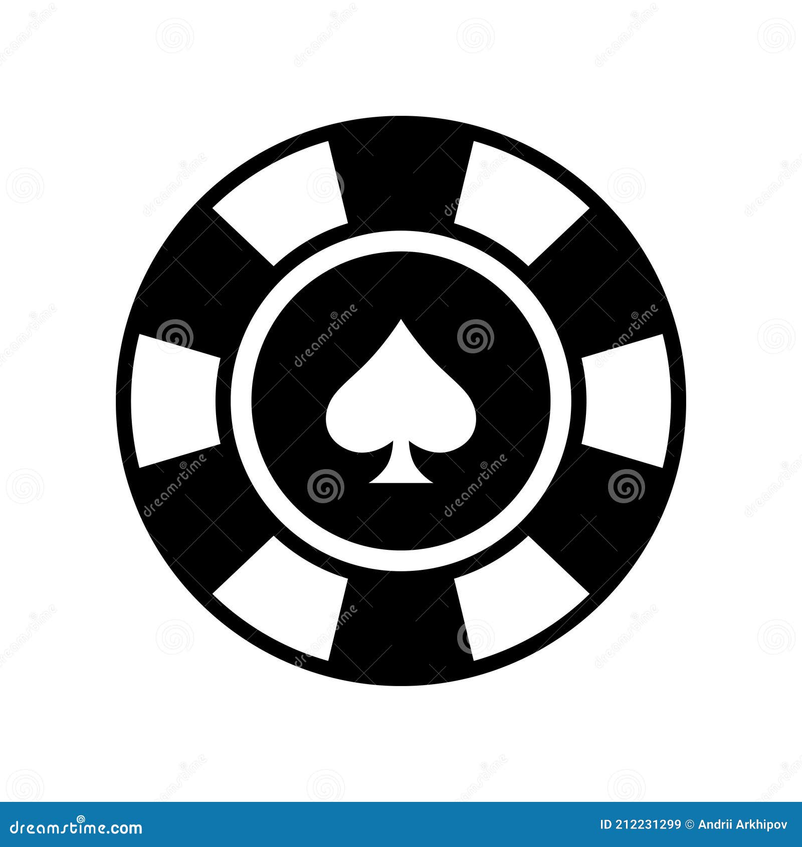Poker Chips. Spades. Casino Chips. Chip Vector Icon Isolated on White ...