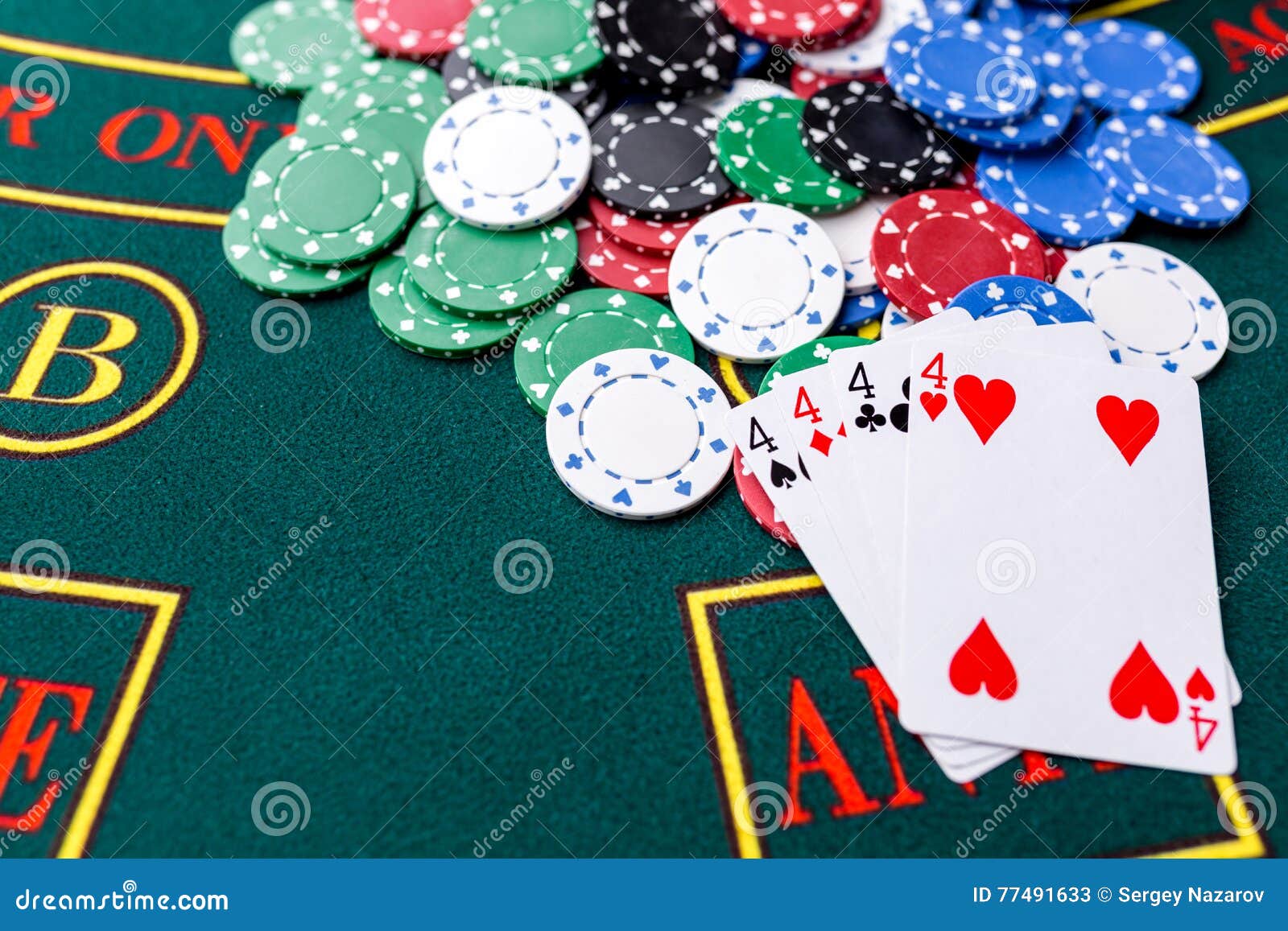 Poker Chips on a Table at the Casino Stock Image - Image of gambler ...