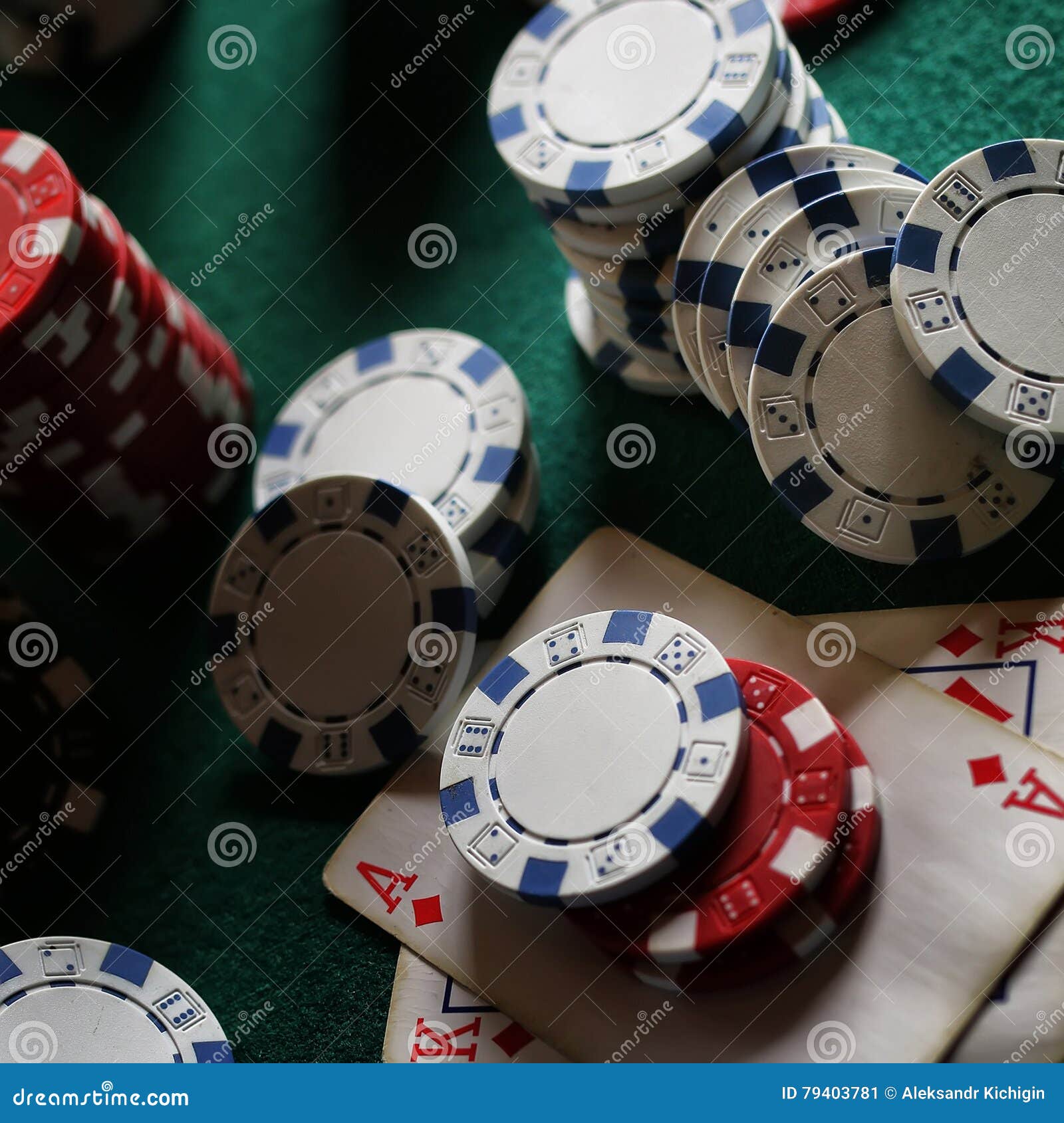 Poker chips on the table stock image. Image of gambling - 79403781