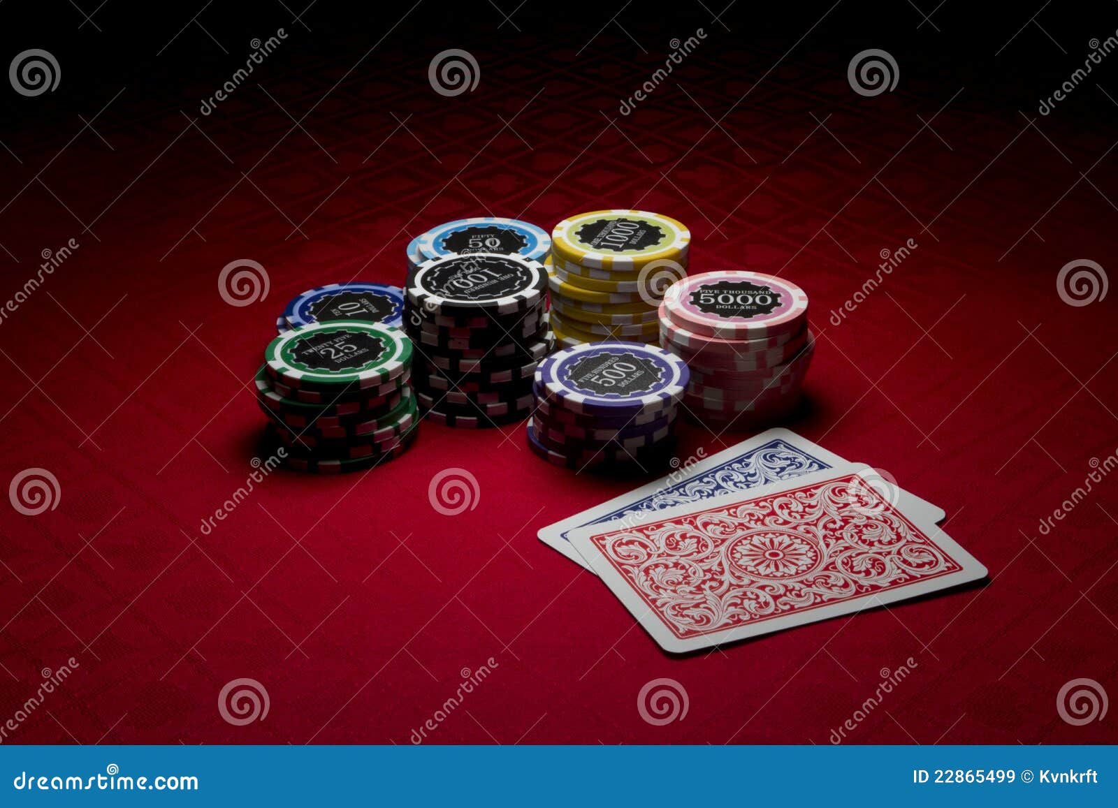 Poker chips and two cards stock image. Image of chips - 22865499