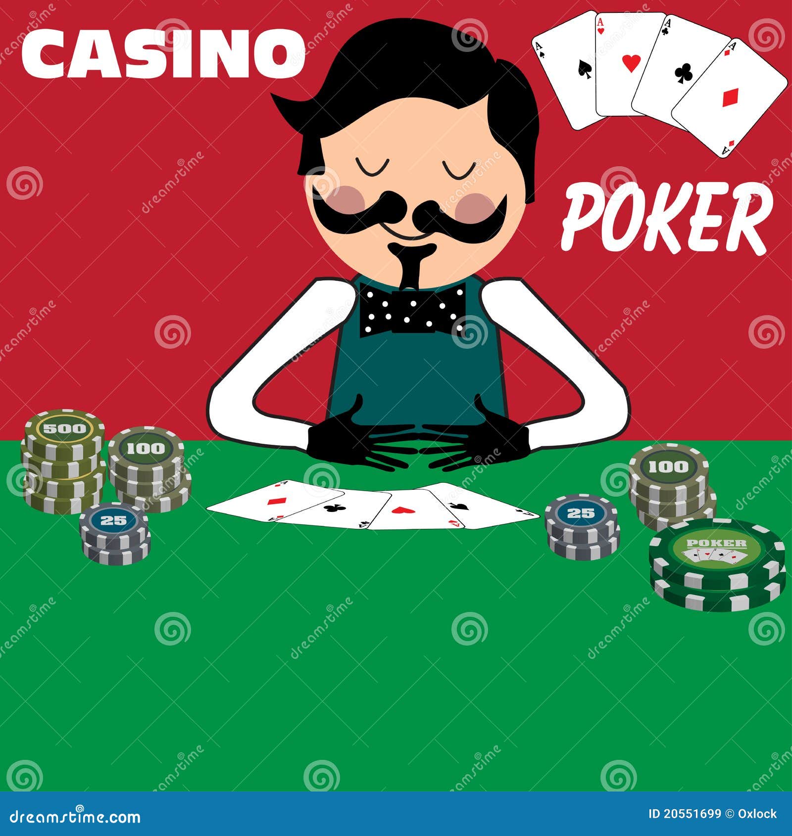 Poker dealer stock vector. Illustration of dealer, gamble - 20551699
