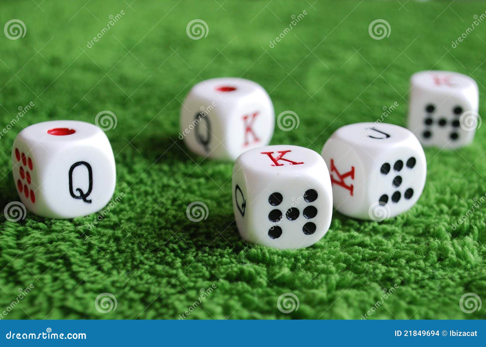 Poker dice stock photo. Image of luck, aces, casino, clovers - 21849694