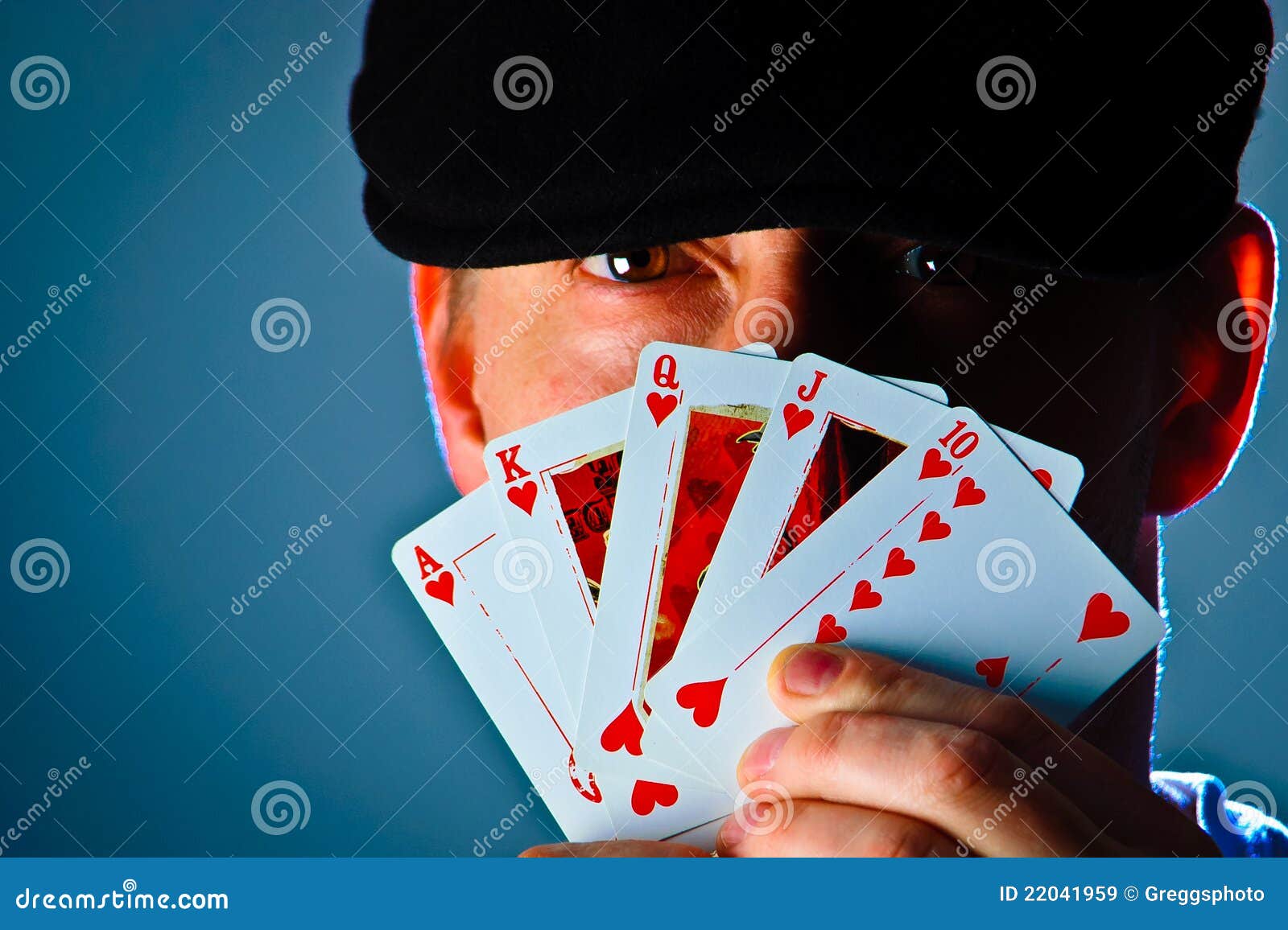 Poker face stock image. Image of cards, royal, flush - 22041959