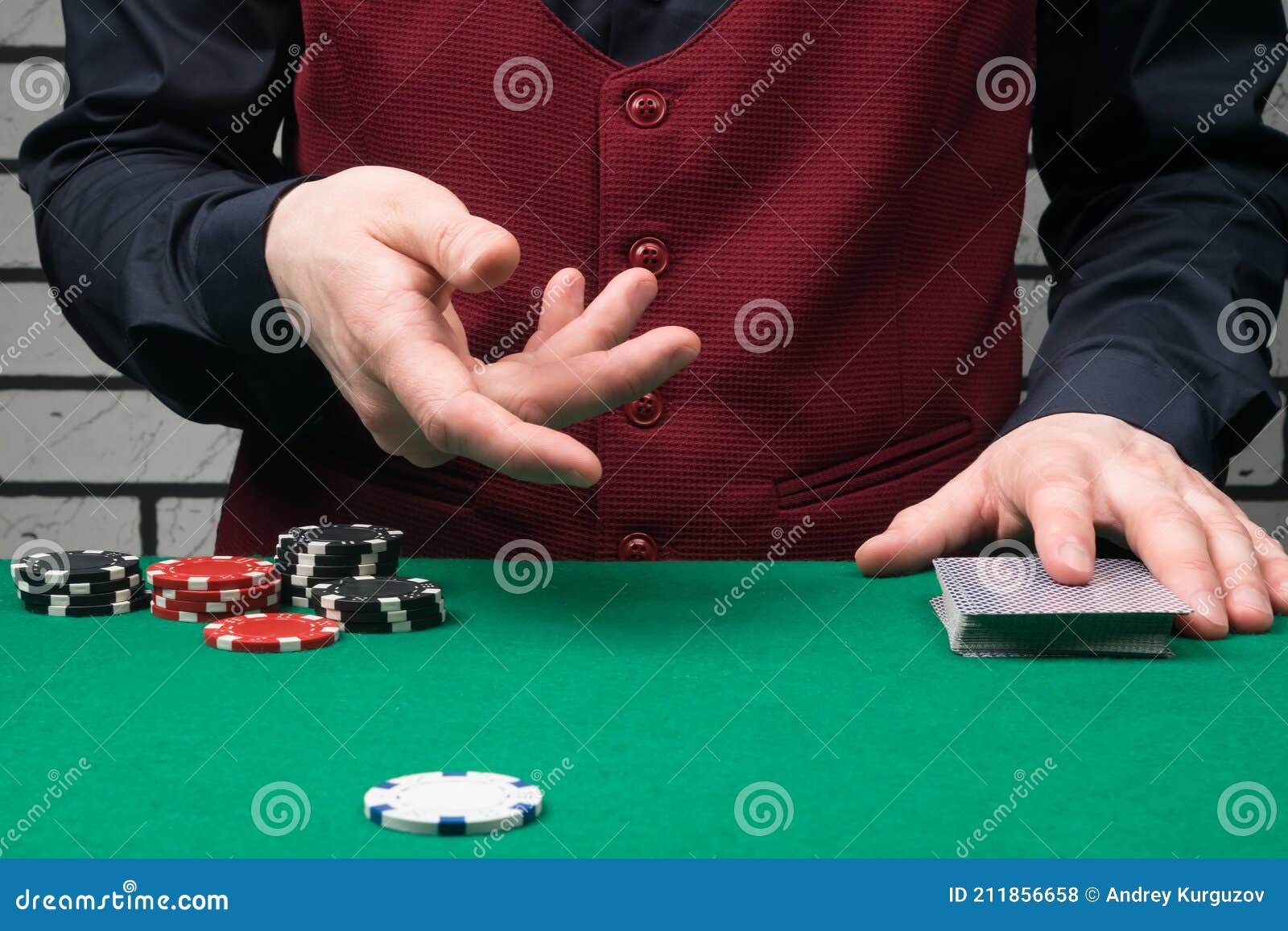 Poker Game Concept, Front View, Close-up Stock Photo - Image of gaming ...