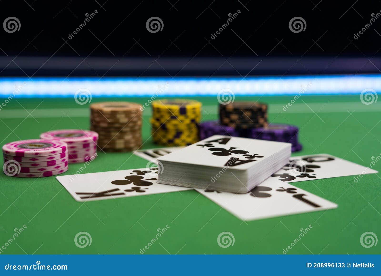 Poker game royal flush stock image. Image of flush, playing - 208996133