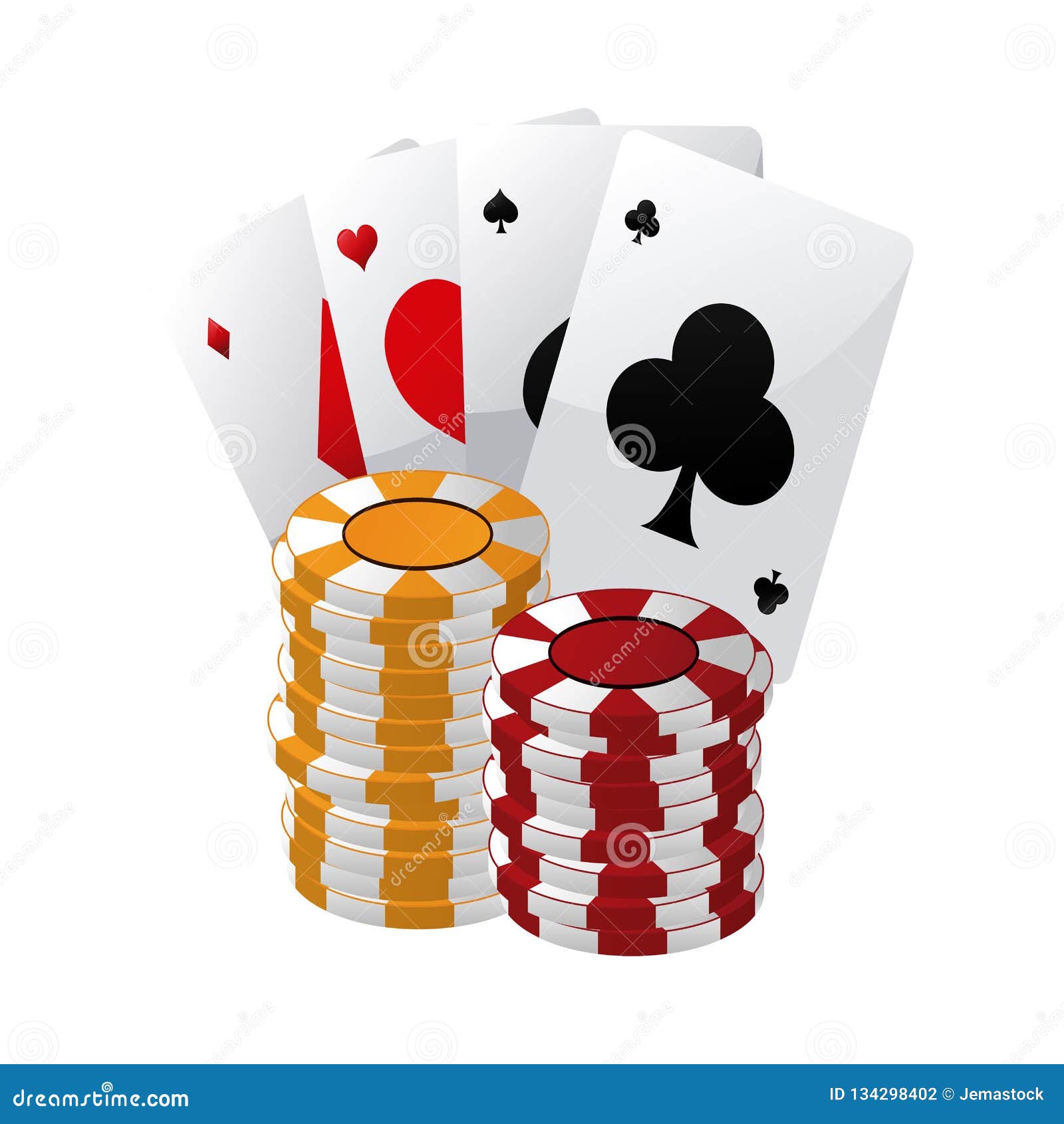 Poker games and elements stock vector. Illustration of games - 134298402