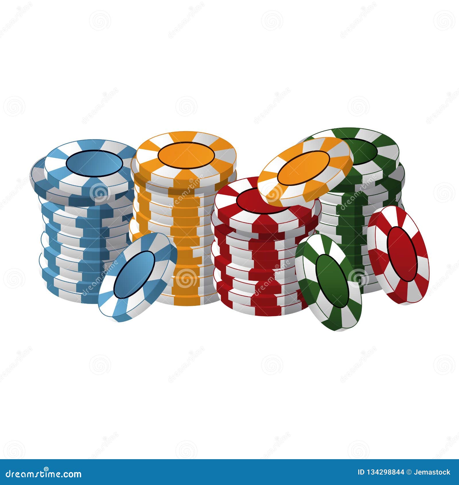 Poker games and elements stock vector. Illustration of gambling - 134298844