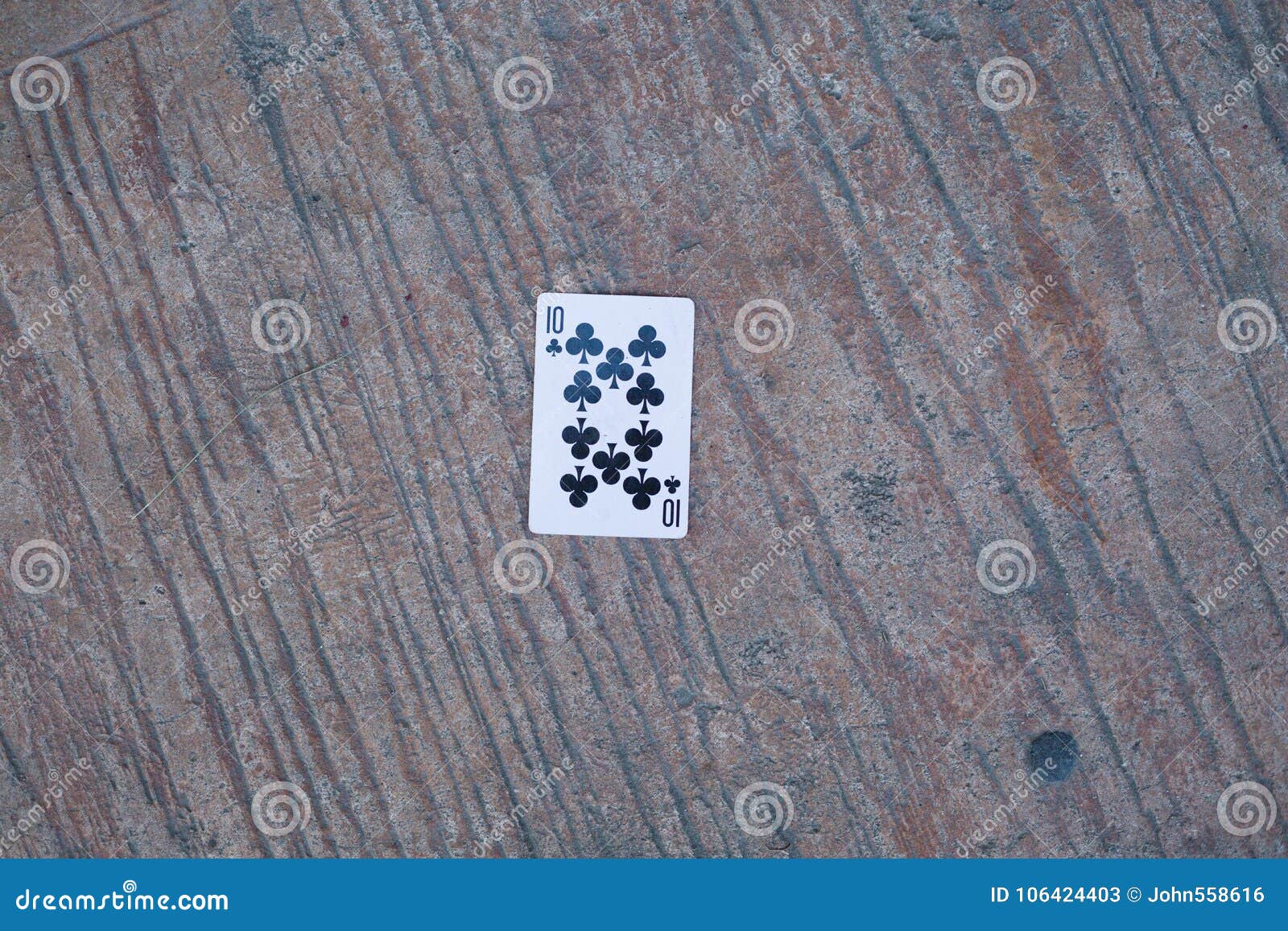 Poker 10 on the ground stock image. Image of poker, card - 106424403