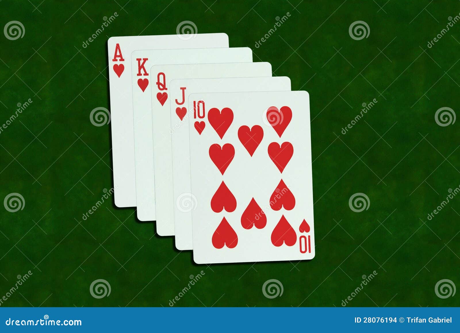 Poker hand, Royal flush stock photo. Image of poker, vegas - 28076194