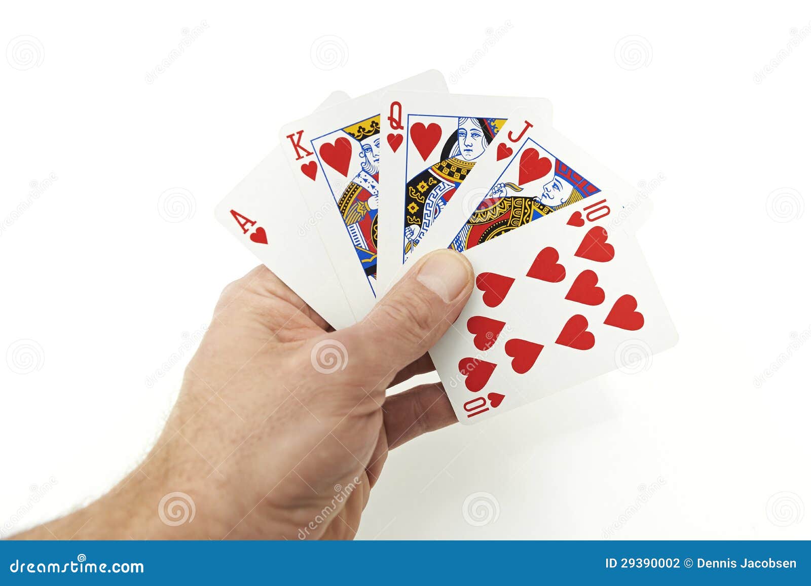 Poker hand royal flush stock photo. Image of casino, lucky - 29390002