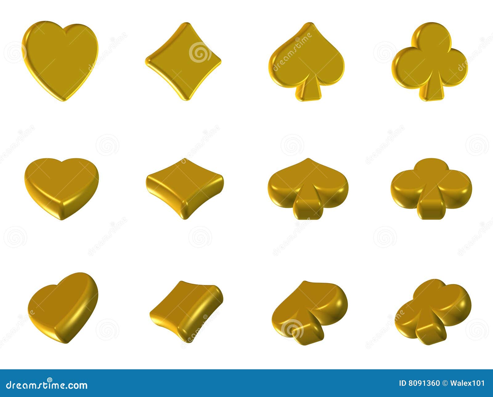 Poker icons golden stock illustration. Illustration of lass - 8091360