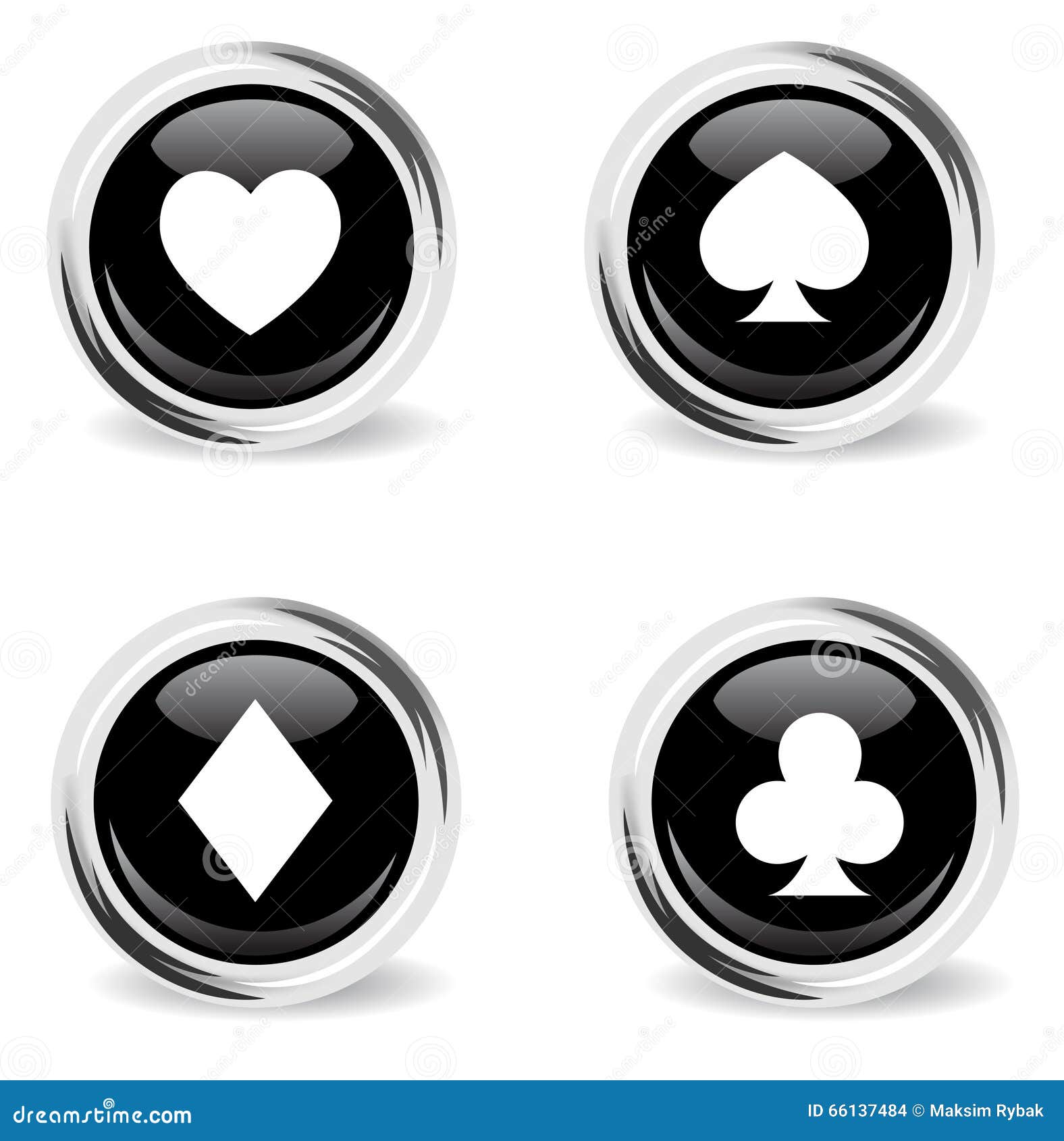 Poker icons set stock vector. Illustration of poker, button - 66137484