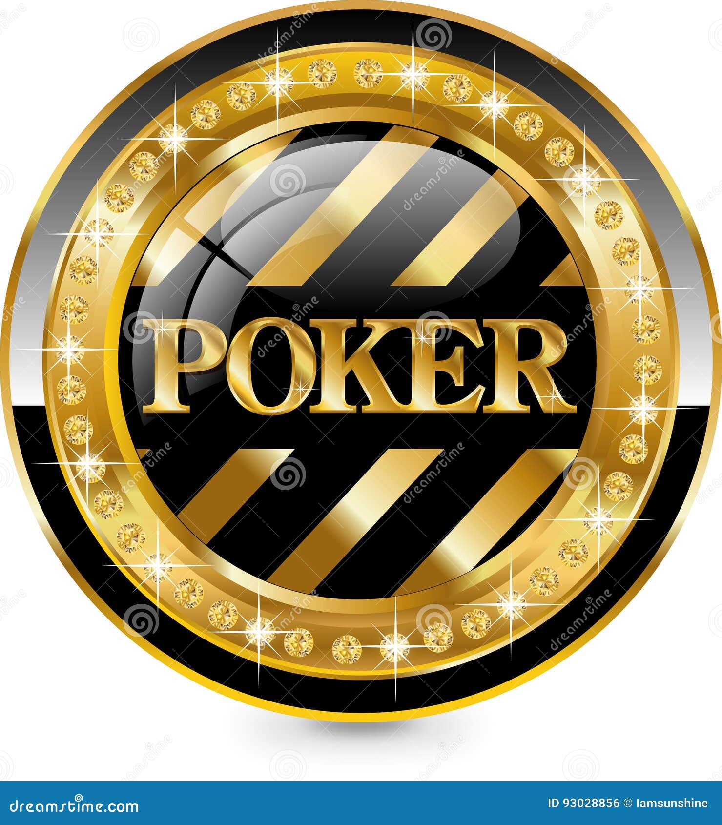 Poker label stock illustration. Illustration of jackpot - 93028856