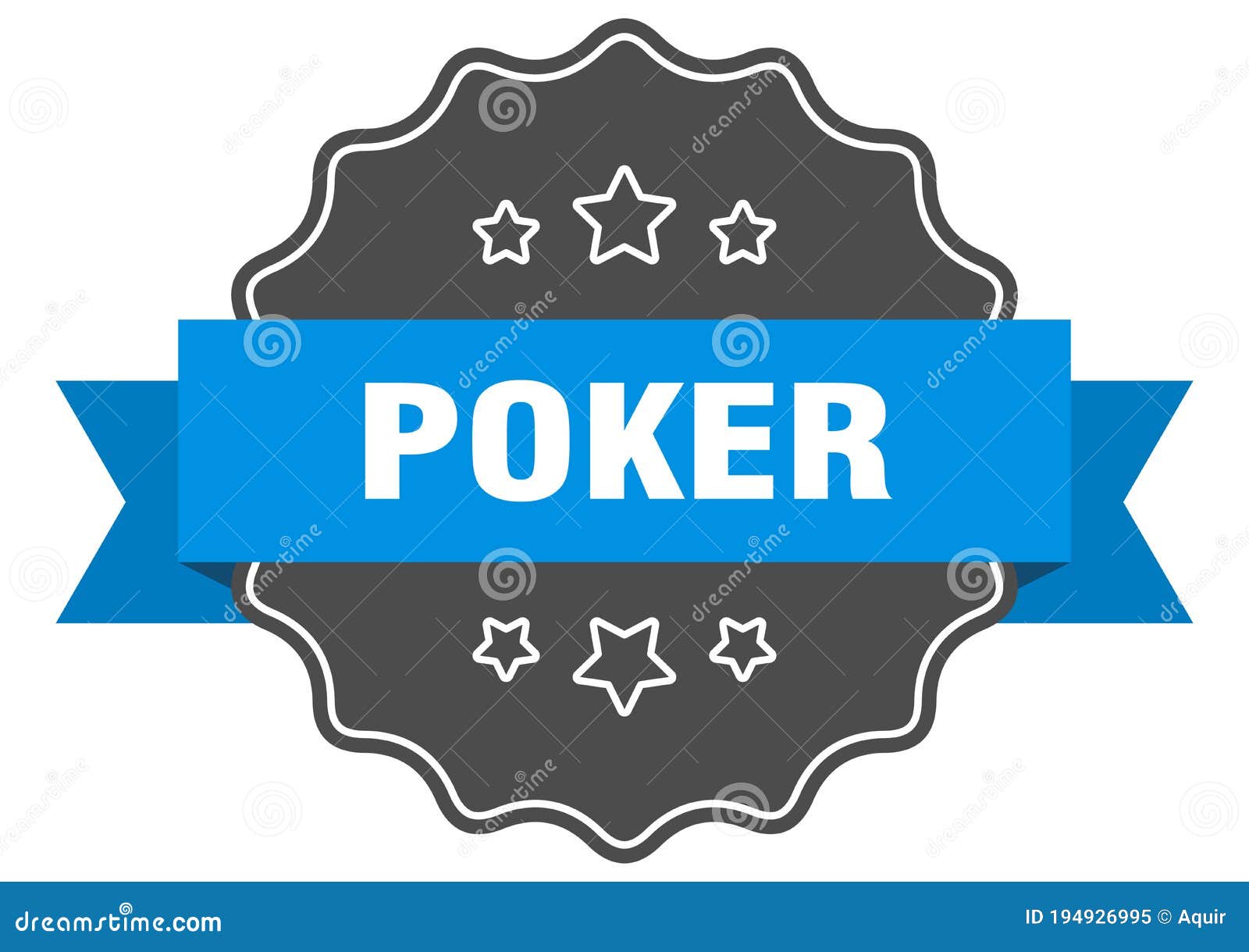 Poker label stock vector. Illustration of poker, vector - 194926995