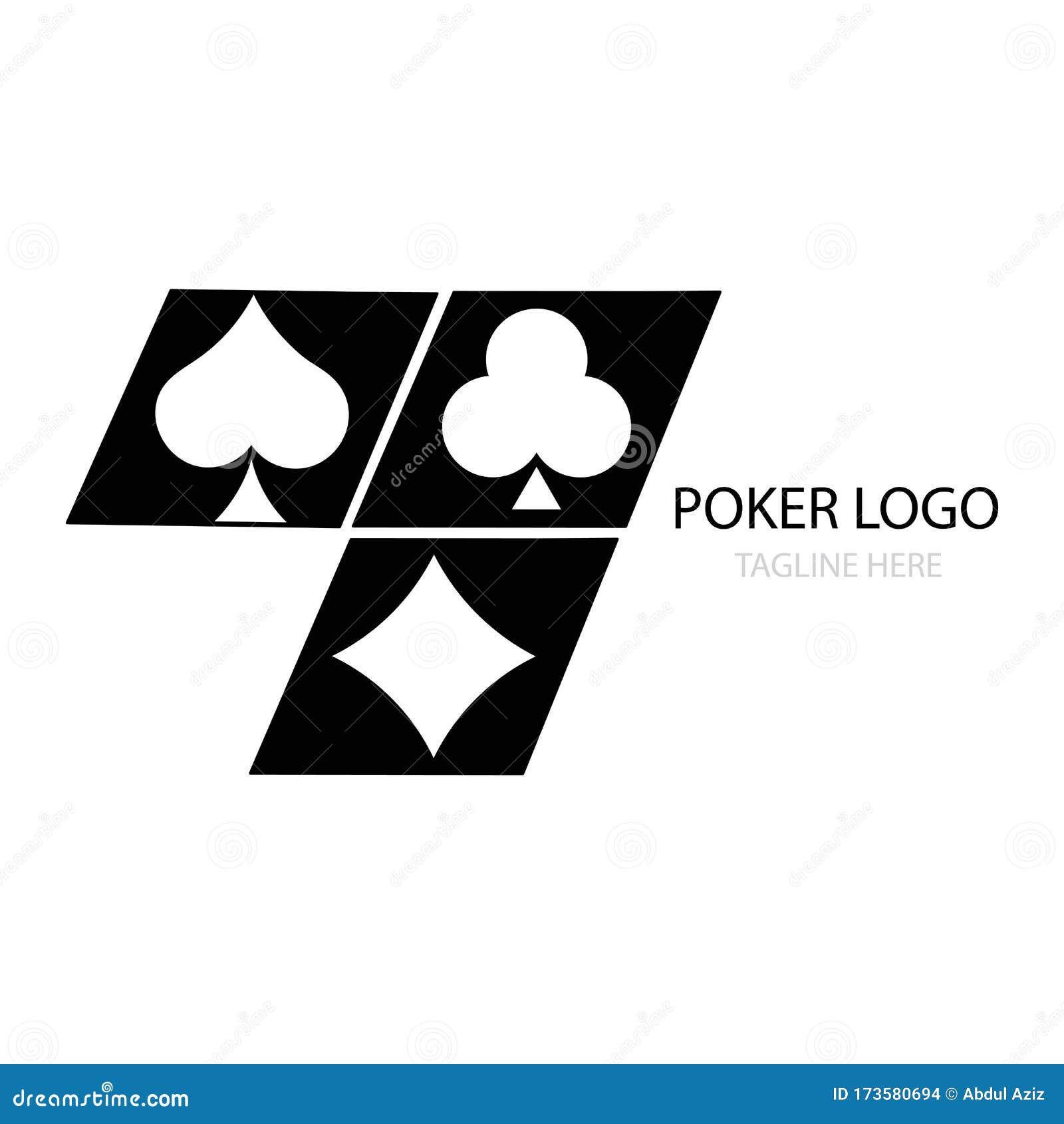 Poker logo vector stock illustration. Illustration of design - 173580694
