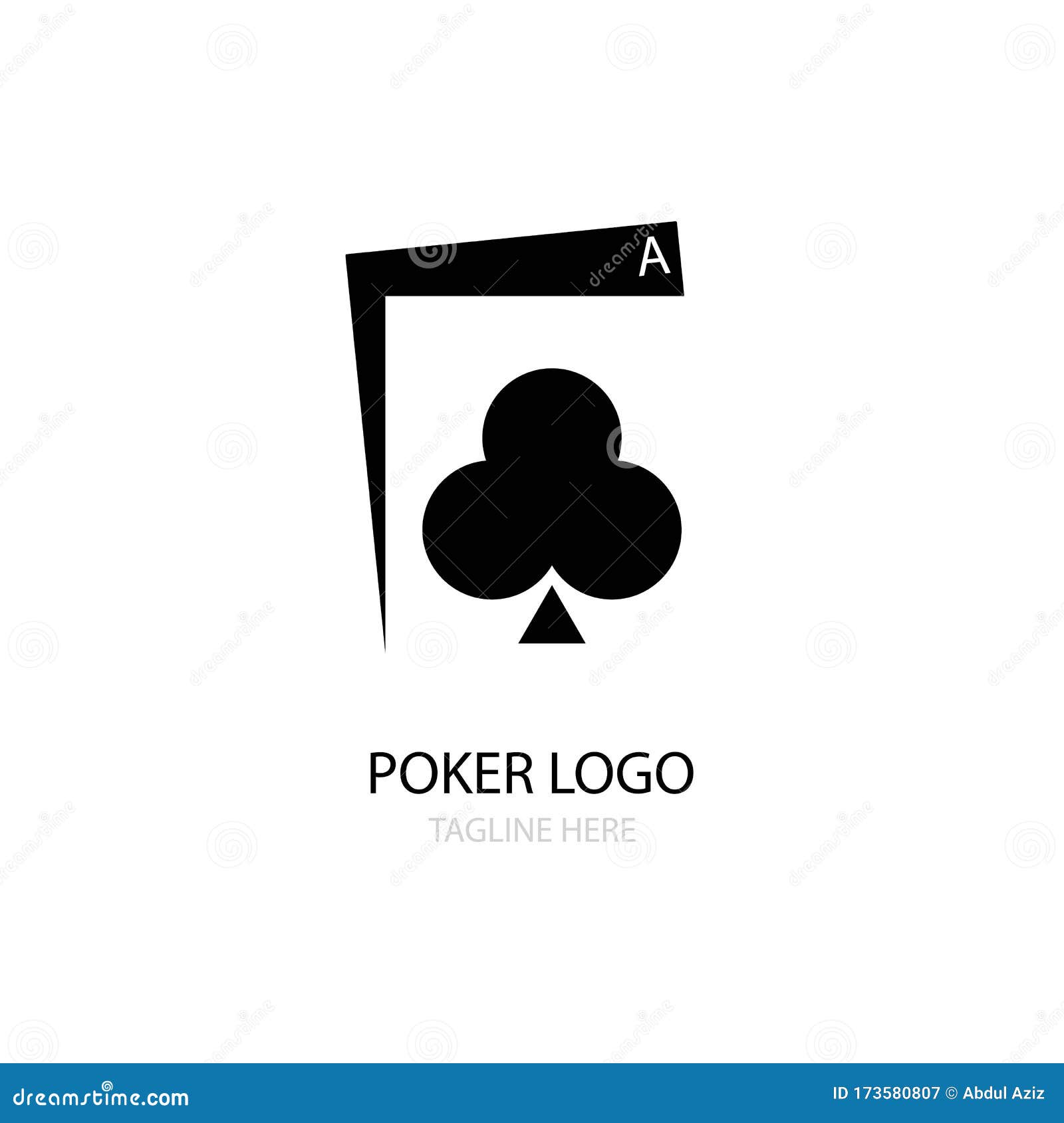 Poker logo vector stock illustration. Illustration of identity - 173580807