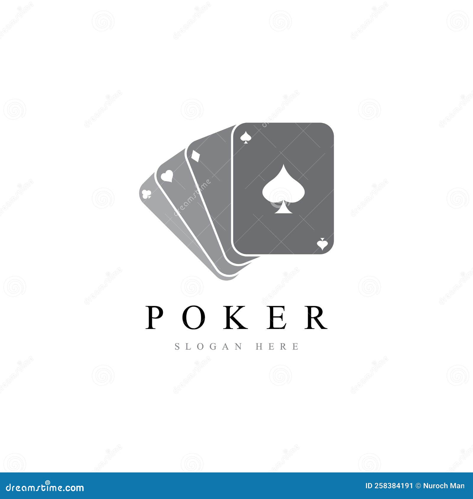 Poker Logo Vector Template Icon. Stock Vector - Illustration of ...