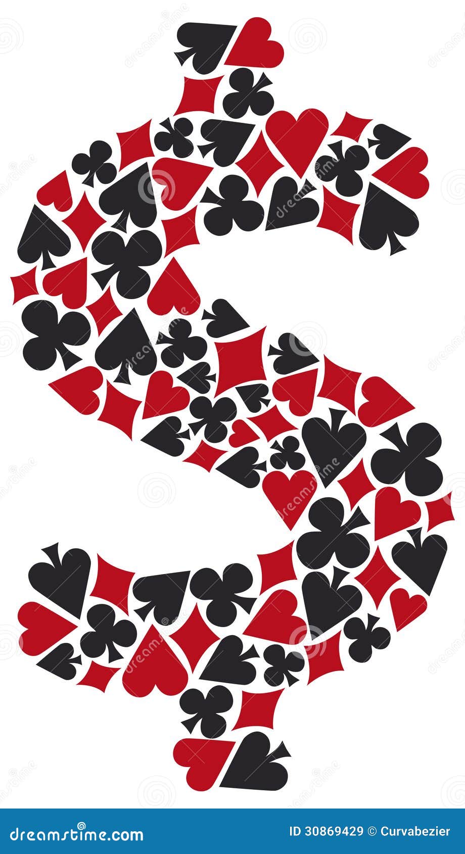 Poker money stock illustration. Illustration of dollar - 30869429