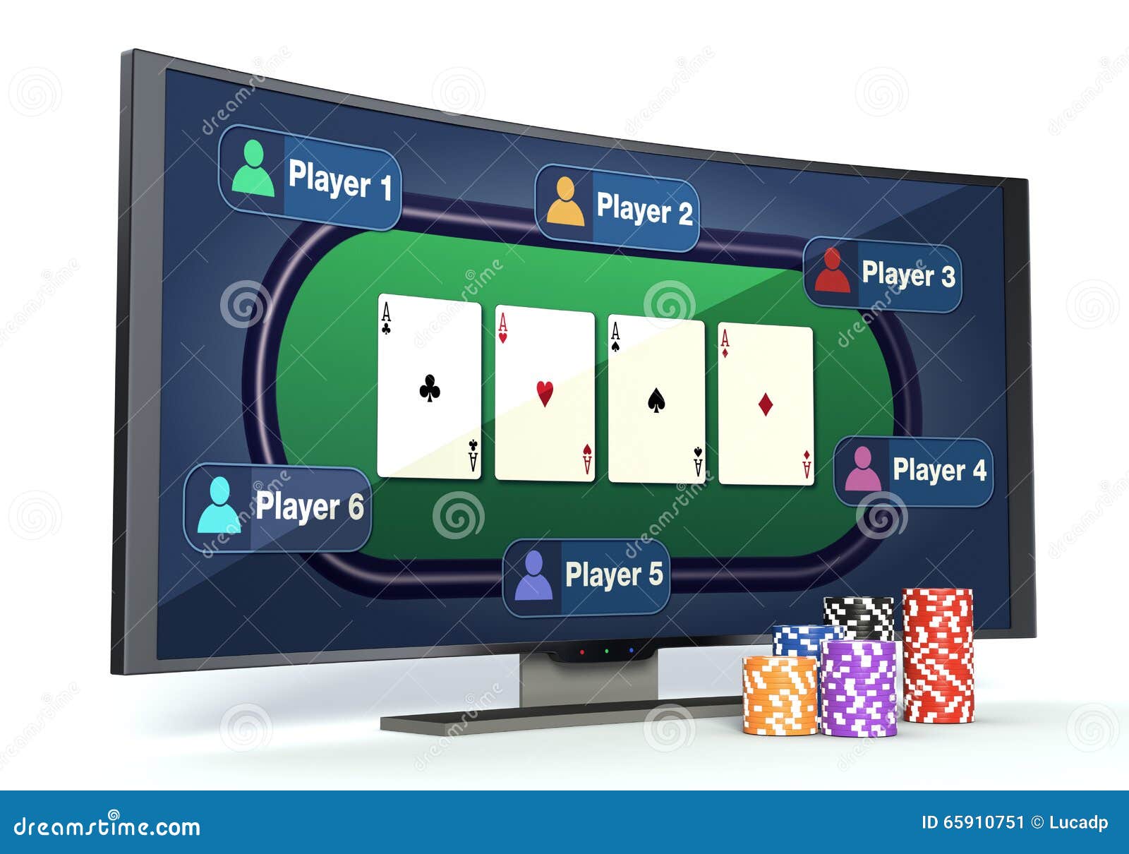 Poker online stock illustration. Illustration of online - 65910751