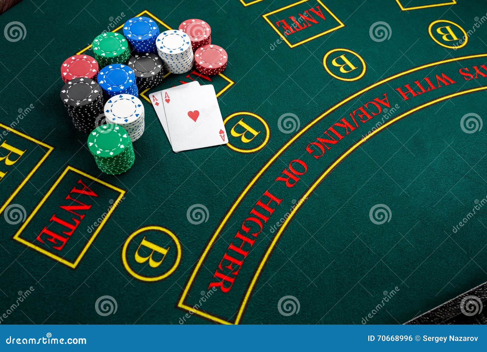 Poker Play. Chips and Cards Stock Photo - Image of royal, playing: 70668996