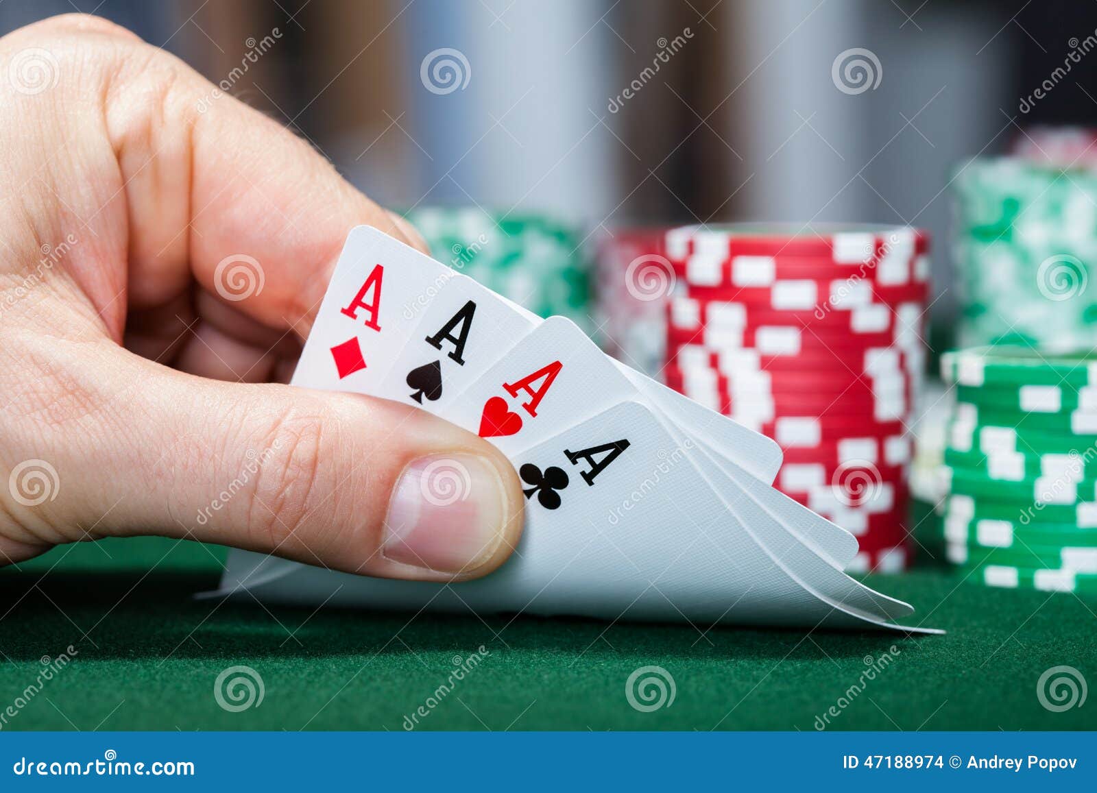 Poker Player Holding Playing Cards Stock Photo - Image of enjoyment ...