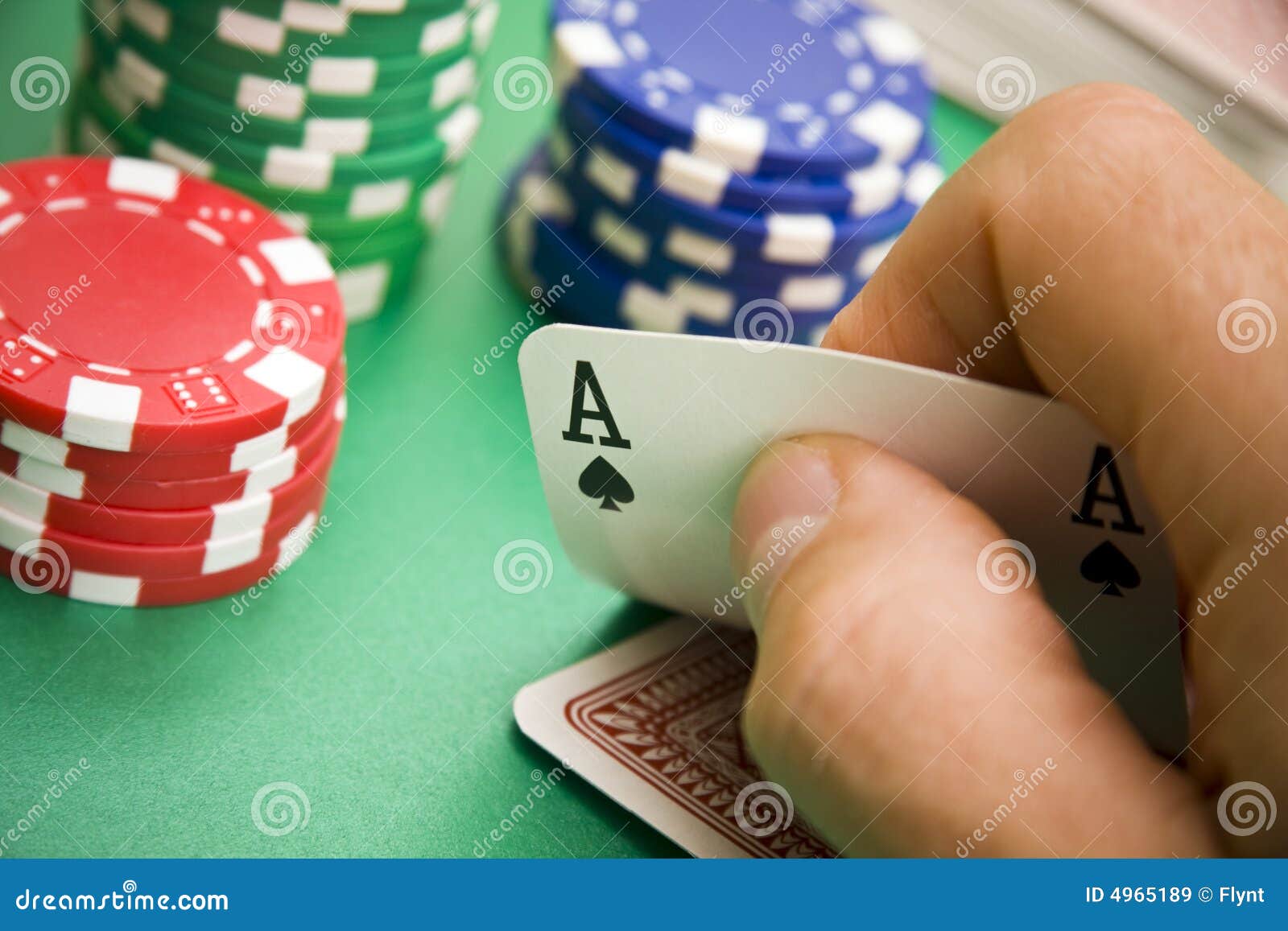 Poker Player Turning Over Hand Stock Image - Image of risk, wealth: 4965189