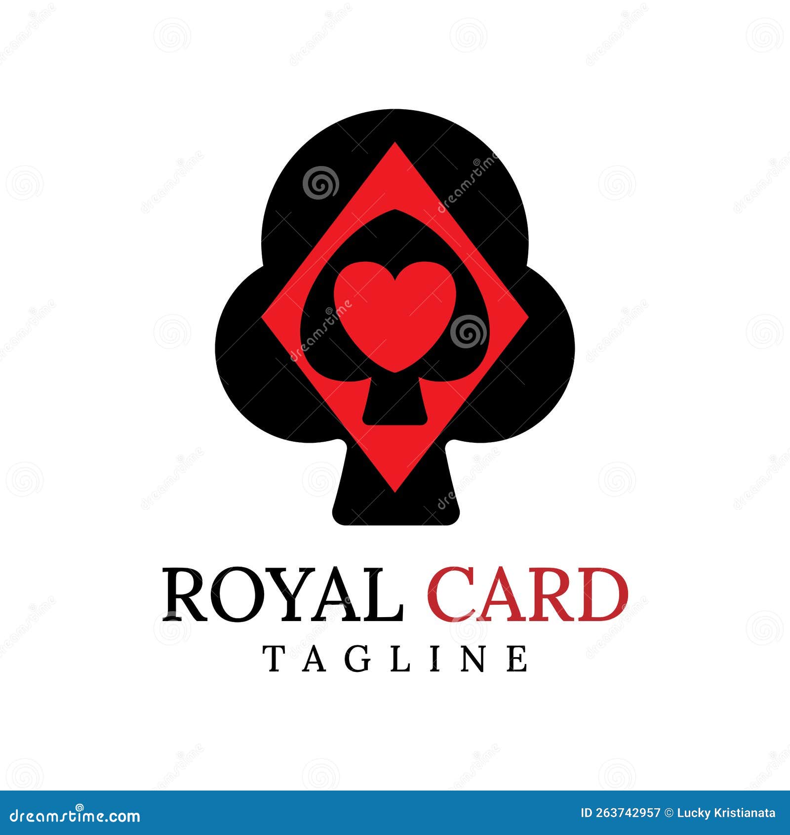 Poker Playing Card Logo Template Stock Illustration - Illustration of ...