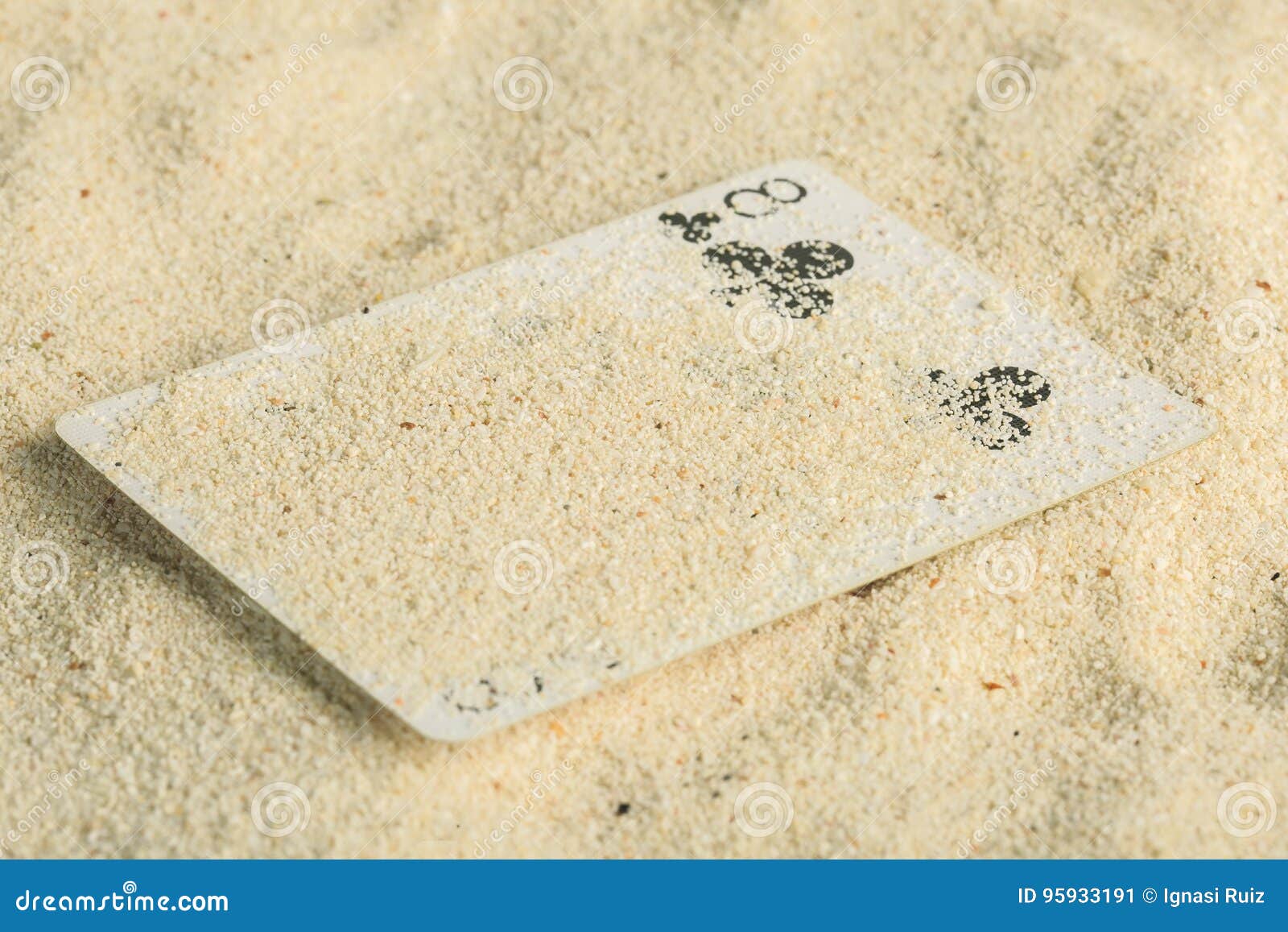 Poker Playing Cards Buried in a Sand Dune Stock Image - Image of cards ...