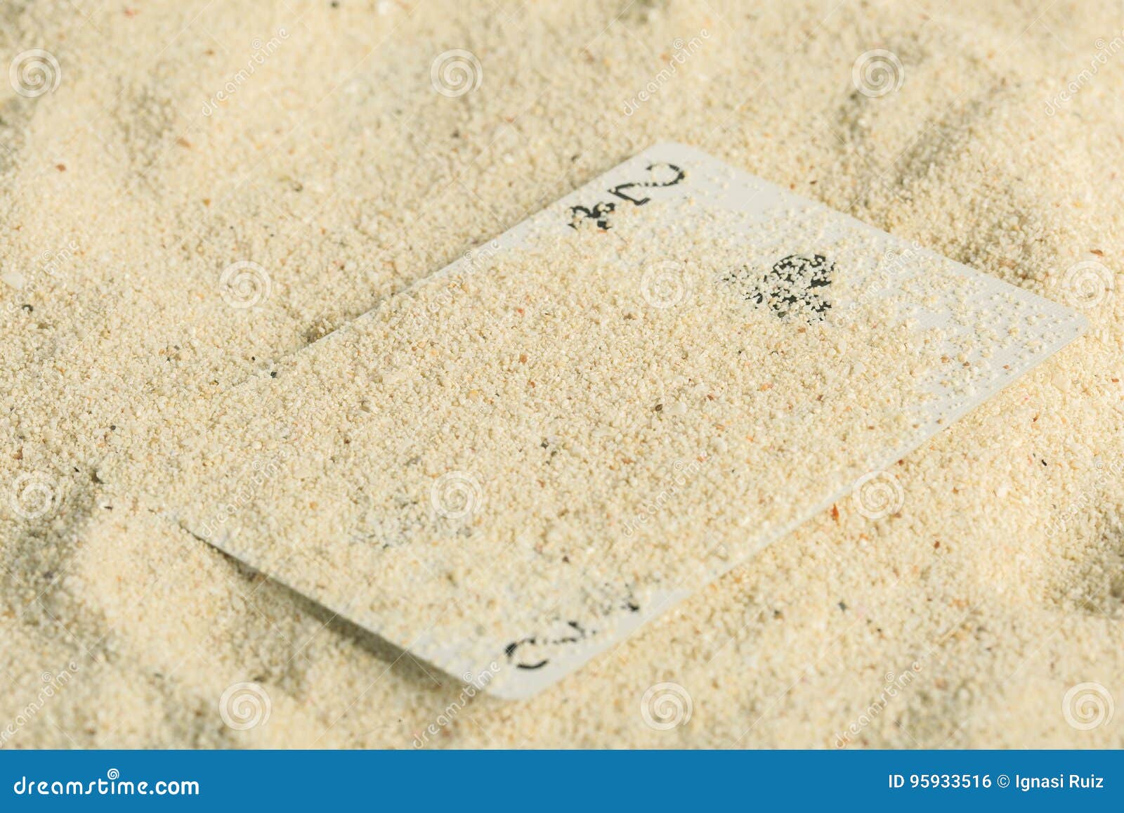 Poker Playing Cards Buried in a Sand Dune Stock Photo - Image of ...