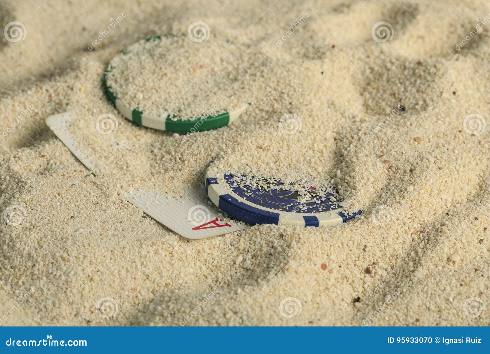 Poker Playing Cards Buried in a Sand Dune Stock Photo - Image of gamble ...