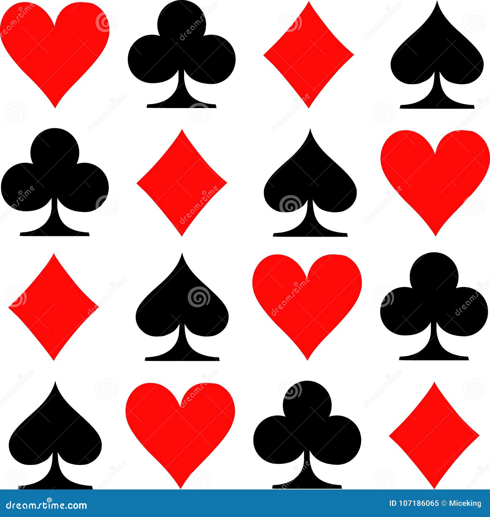Poker playing cards icons stock vector. Illustration of isolated ...