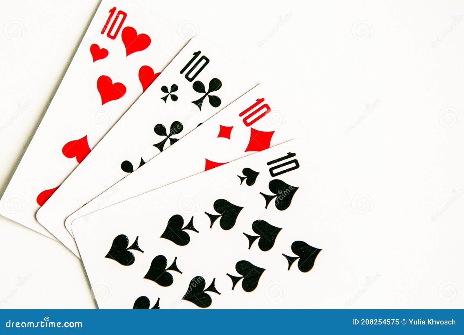 Poker quads playing card stock image. Image of card - 208254575