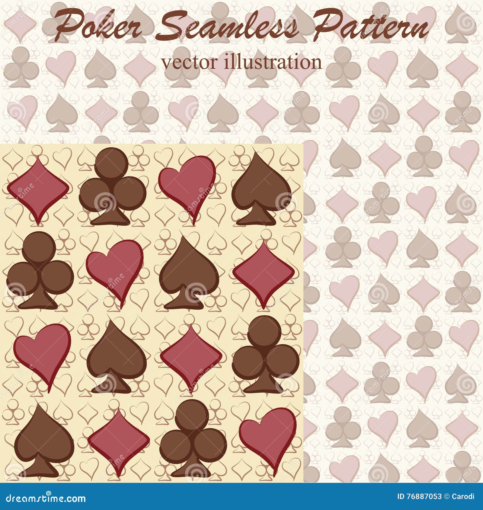 Poker Seamless Wallpaper, Vector Stock Vector - Illustration of pattern ...