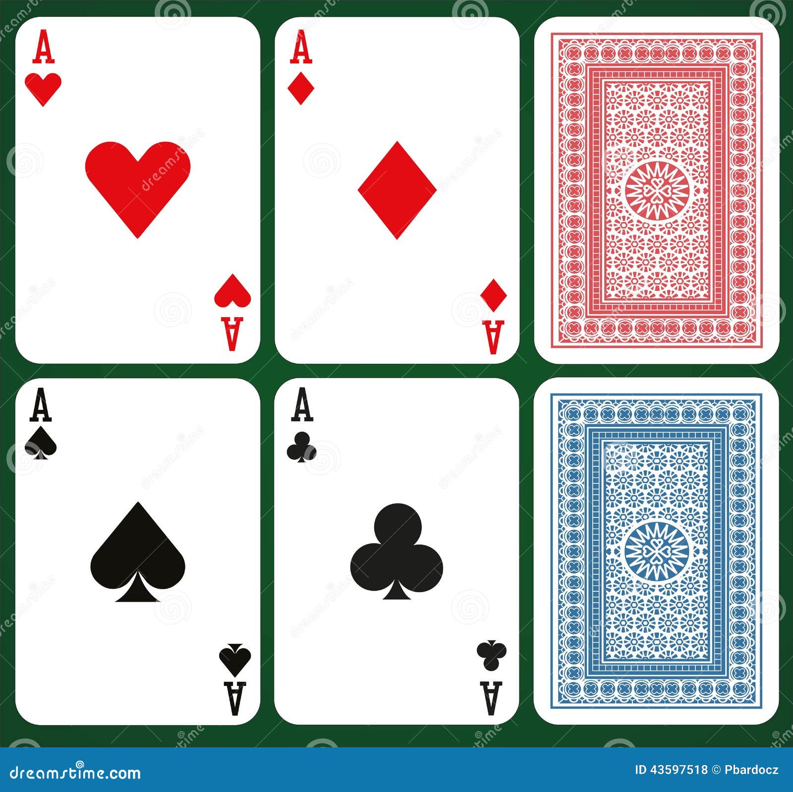 Isolated Aces Square Stock Photo | CartoonDealer.com #17543958