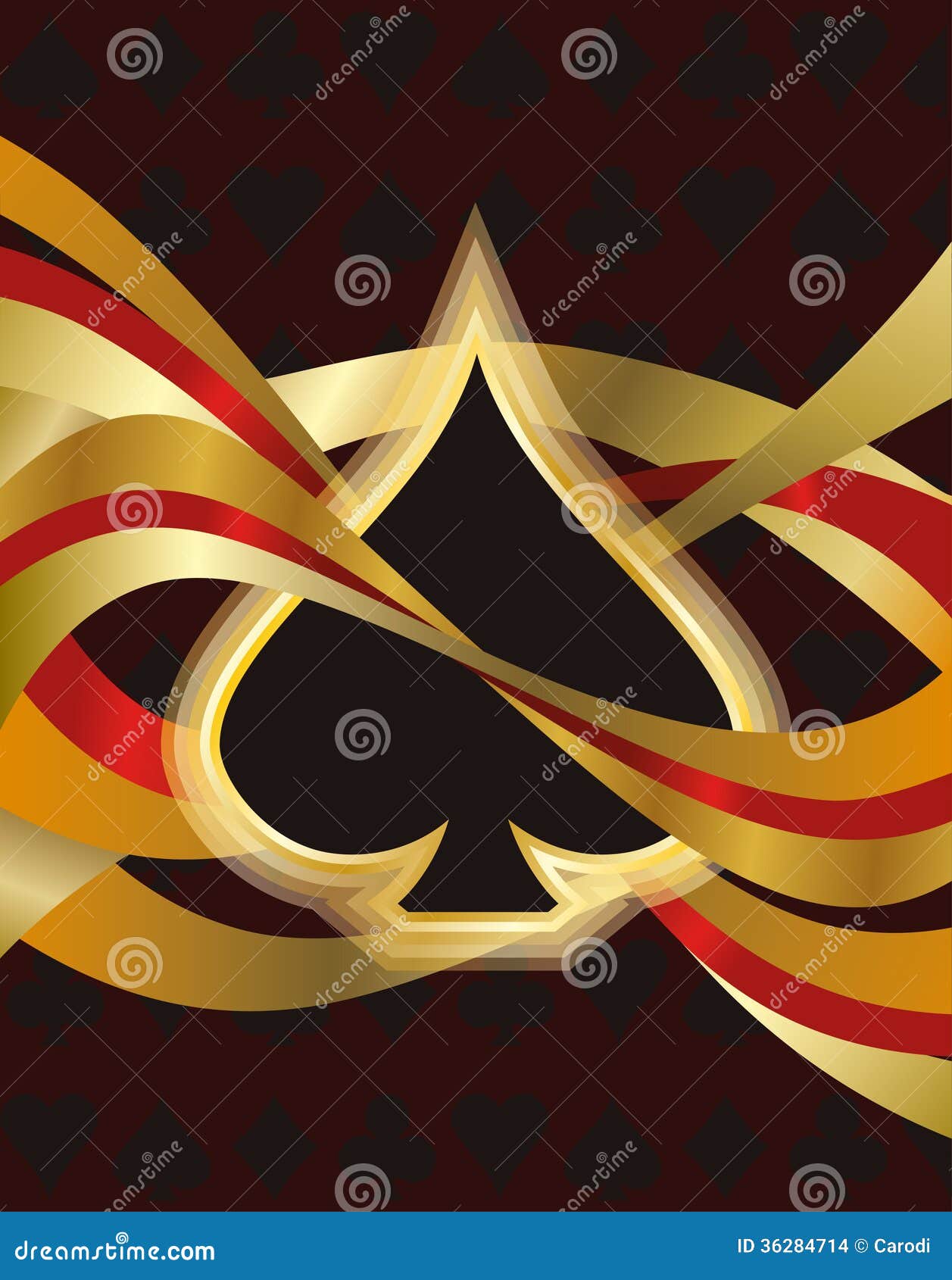 Poker spade card stock vector. Illustration of leisure - 36284714