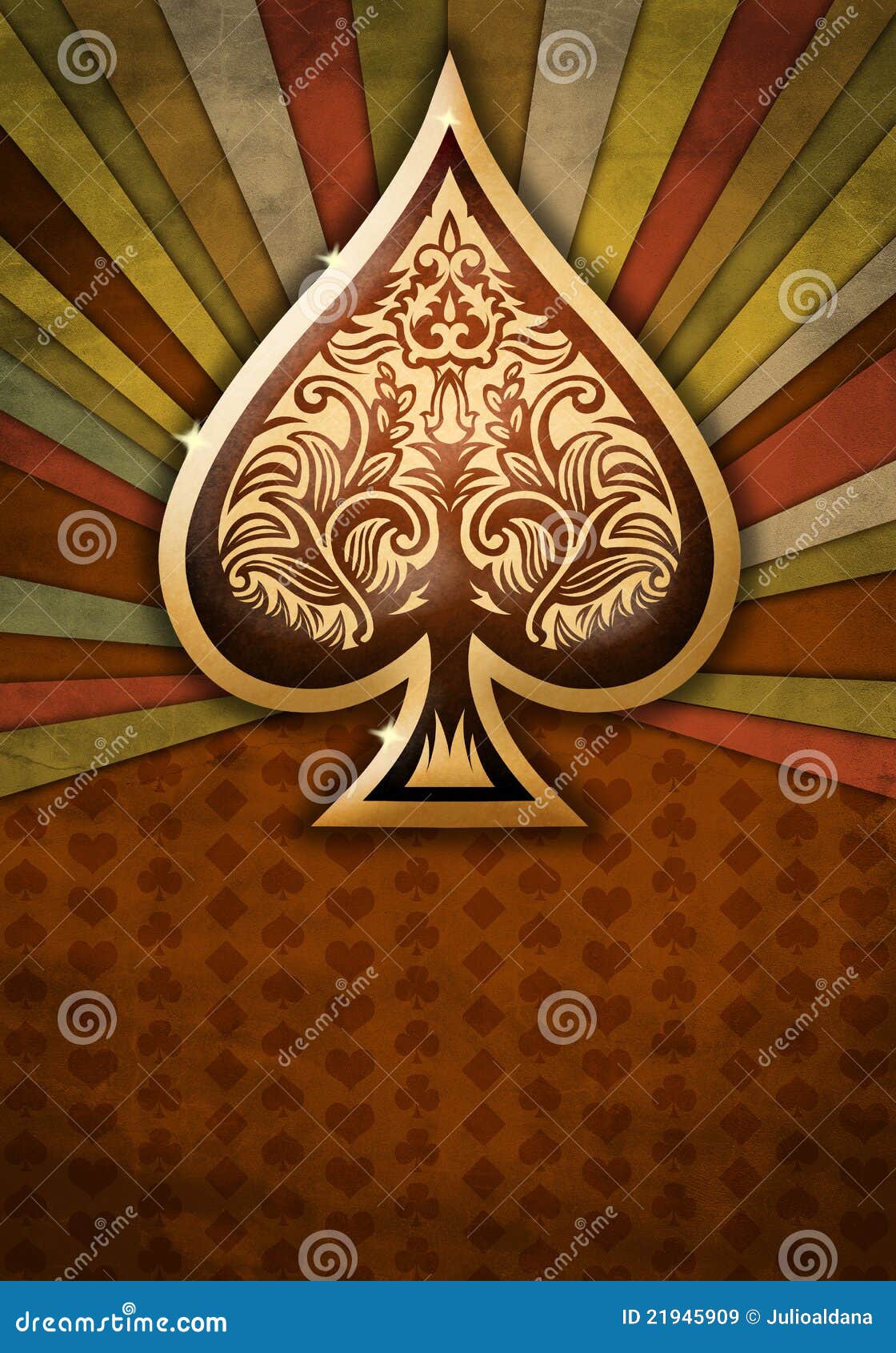 Poker Spade Design on a Textured Background Stock Illustration ...