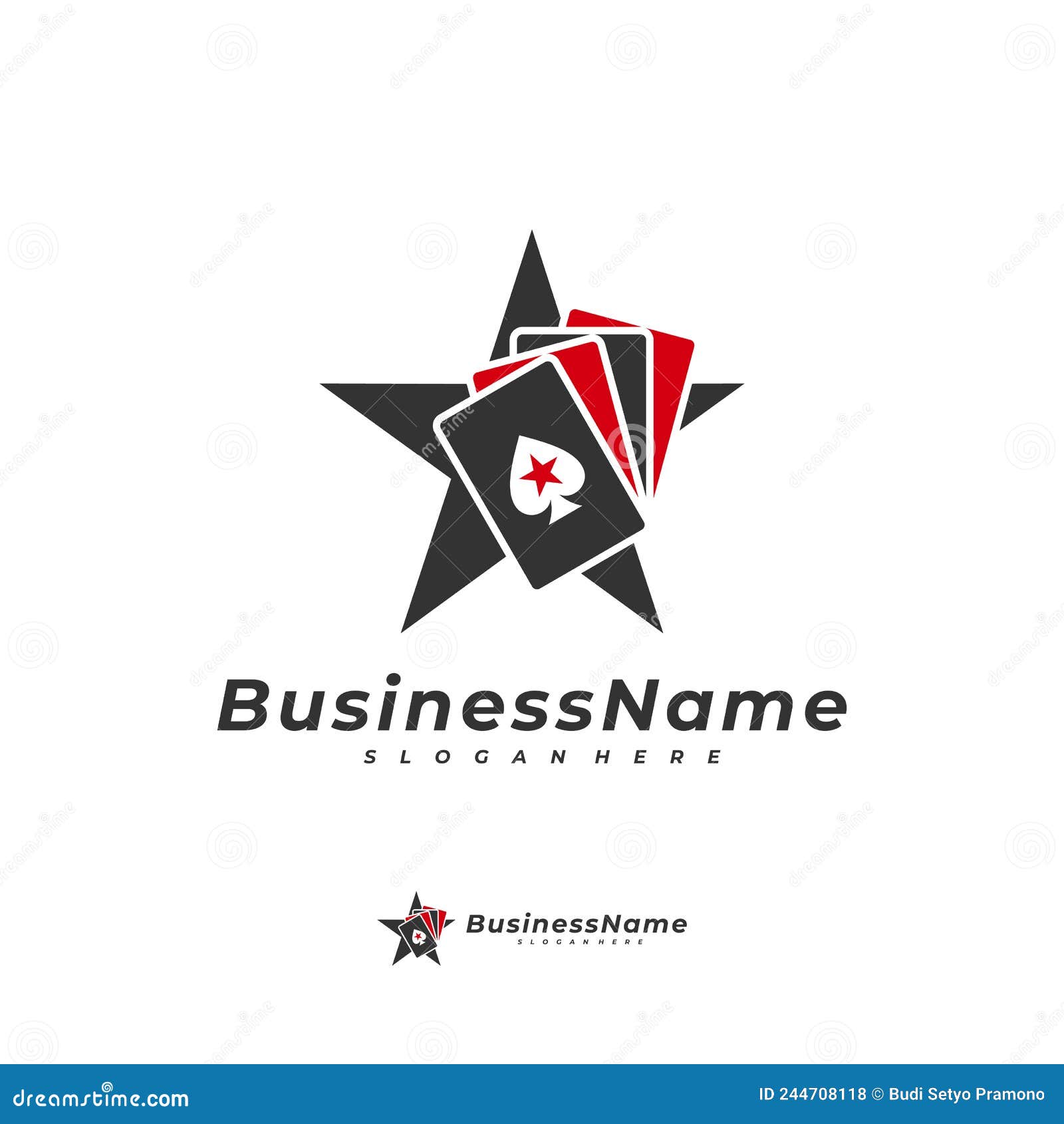 Poker Star Logo Vector Template, Creative Gambling Logo Design Concept ...