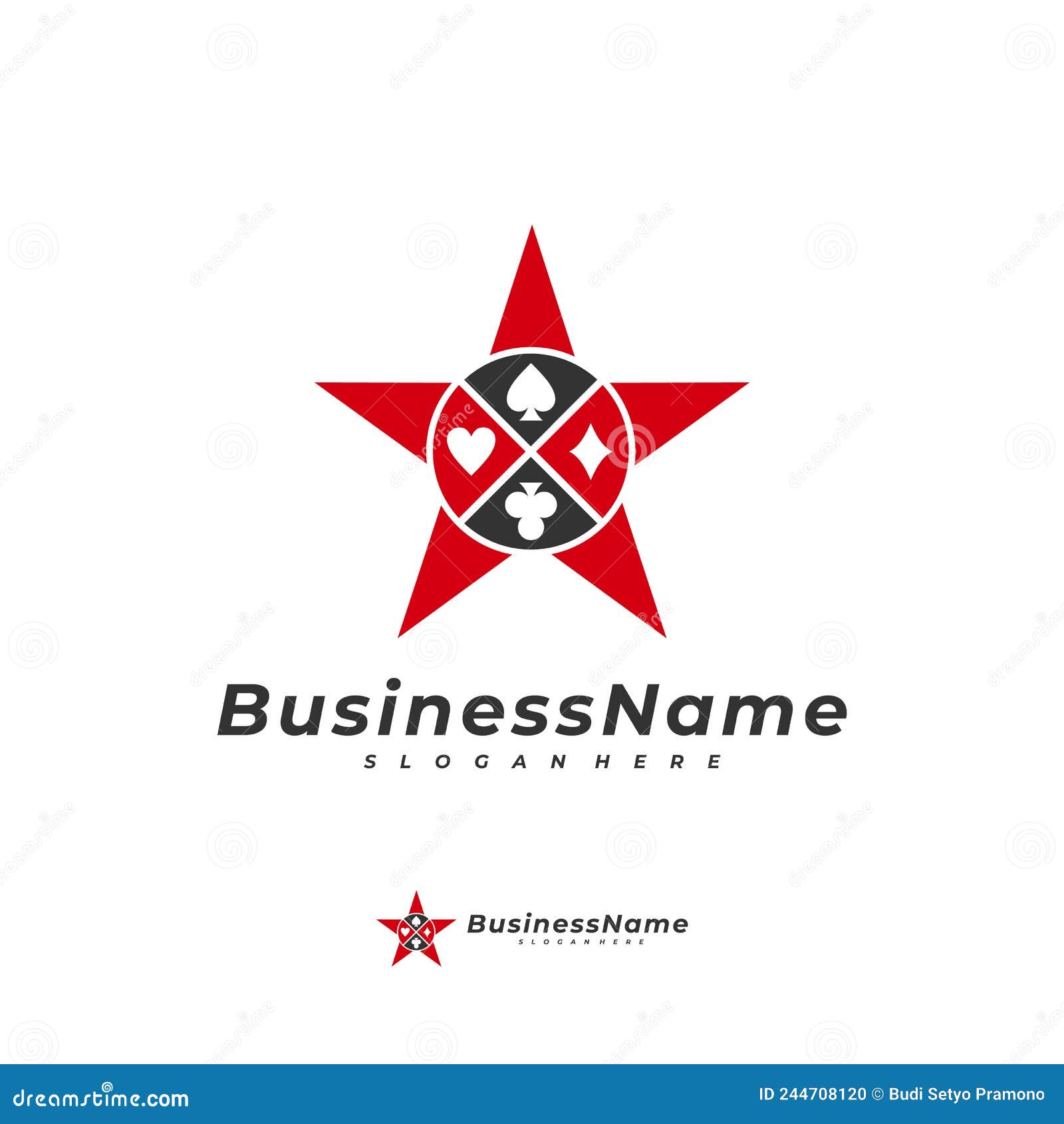 Poker Star Logo Vector Template, Creative Gambling Logo Design Concept ...